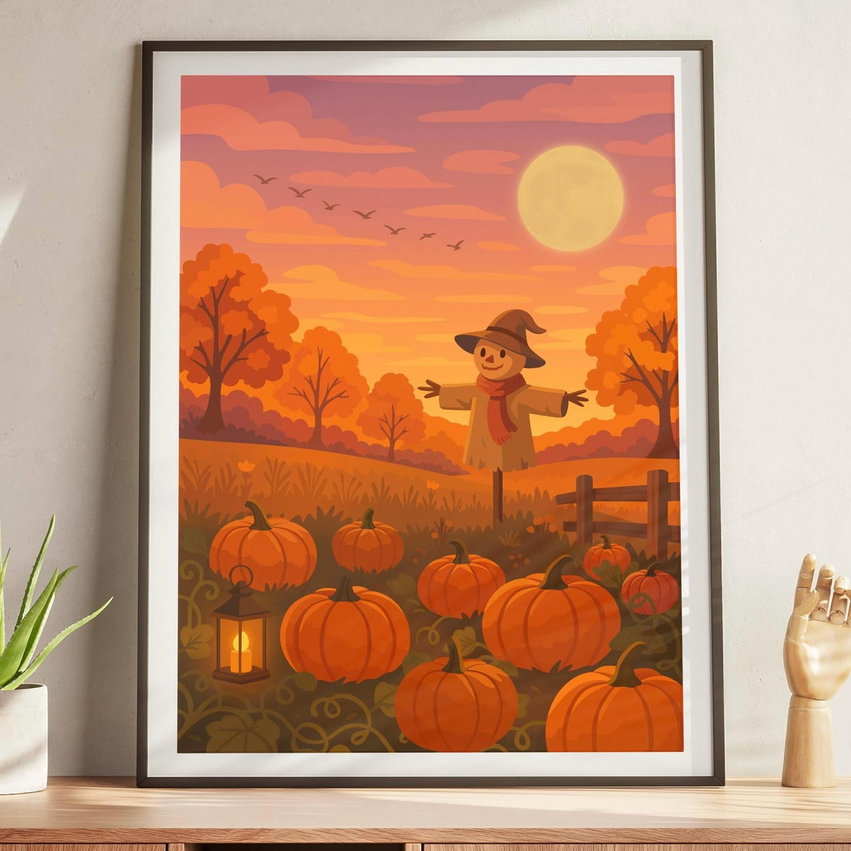 Miluva Fall poster pumpkin patch wall art autumn decor print halloween ...