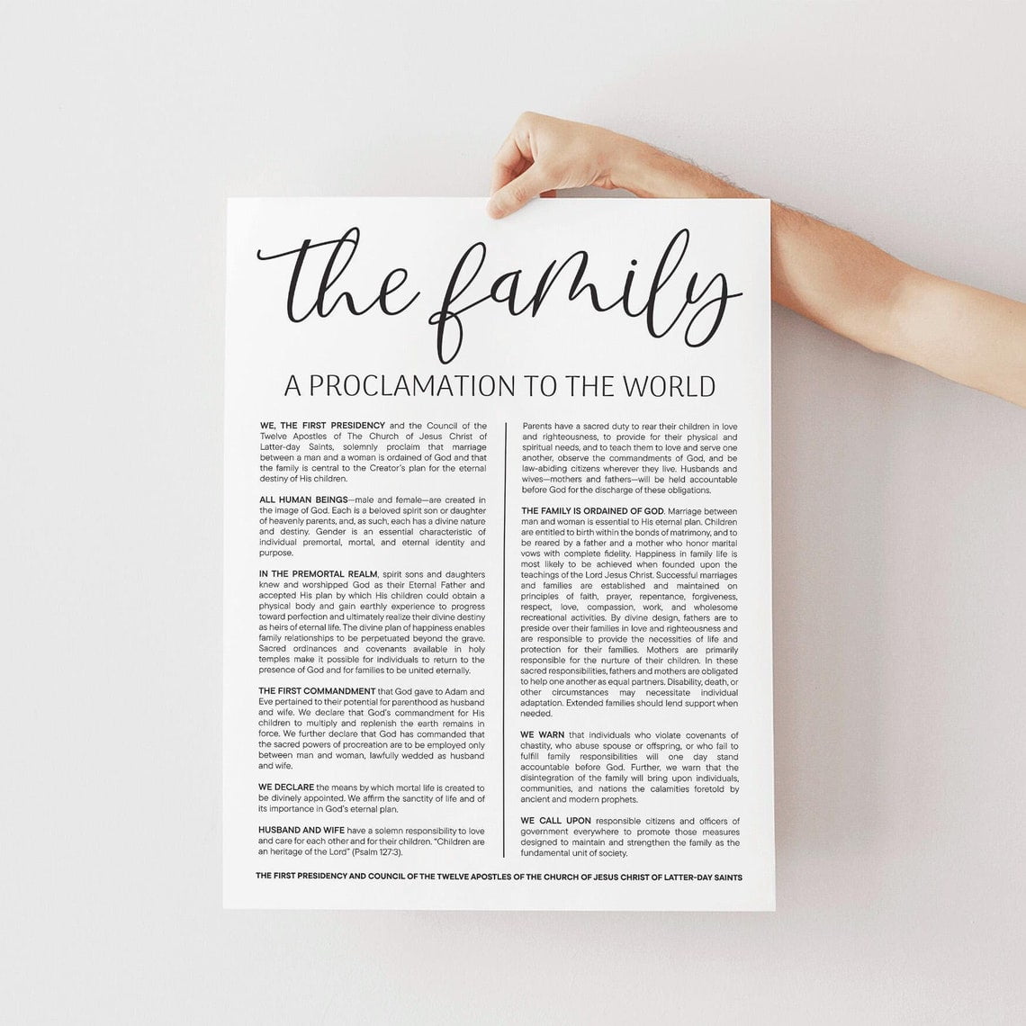 Miluva The Family: A Proclamation To The World Printable, Lds Printable ...