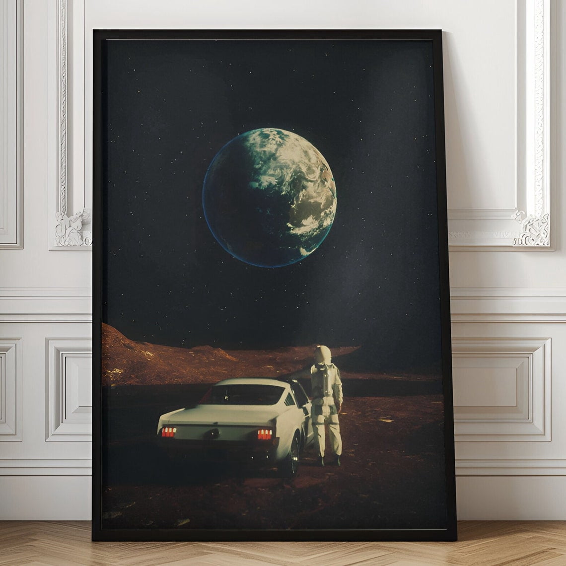 Miluva Far From Home Sci-Fi Art Retro Futurism Poster Space Art Mars ...