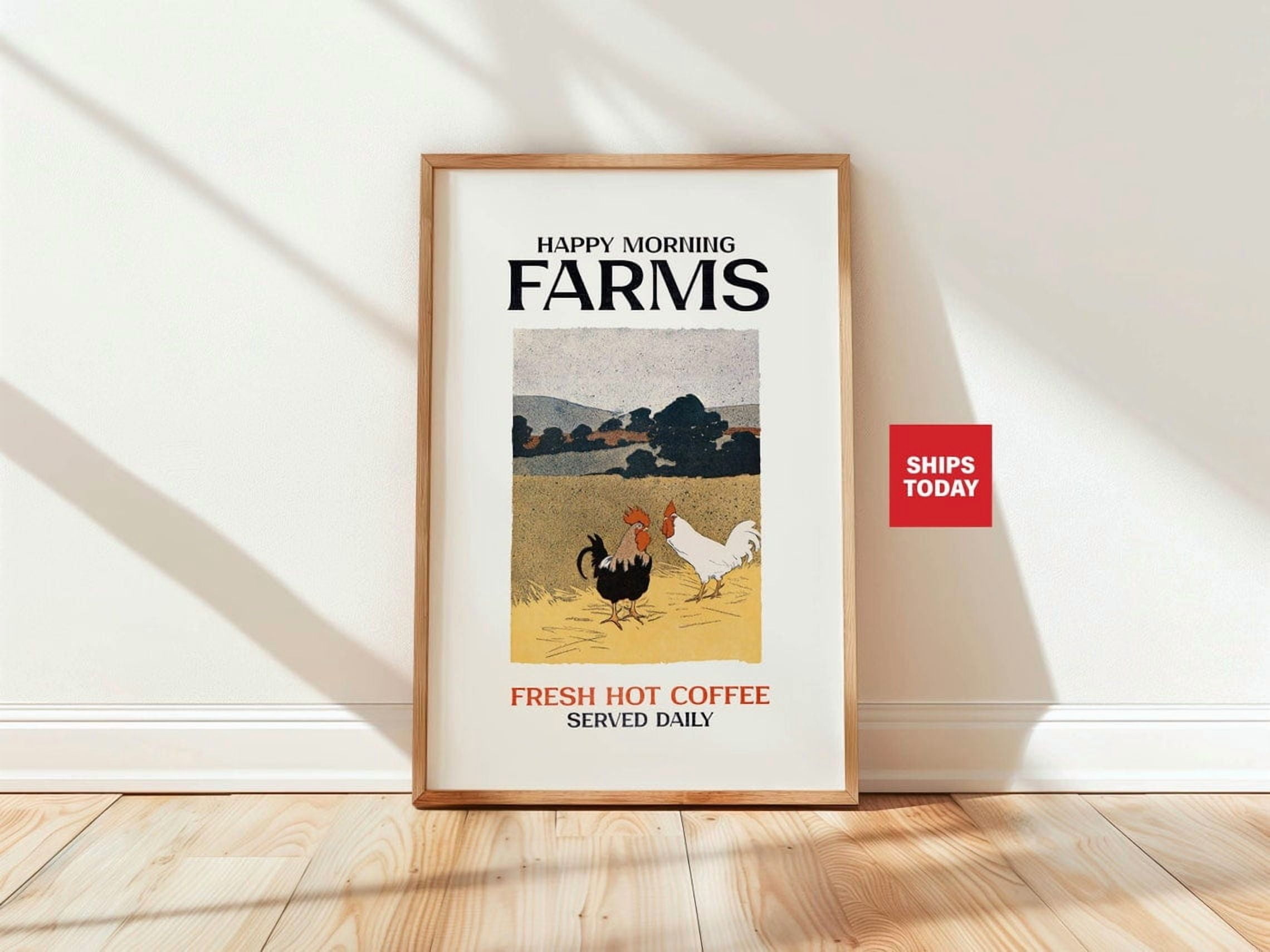 Miluva Farm Coffee Print Coffee Wall Art Coffee Bar Decor Bar Cart ...