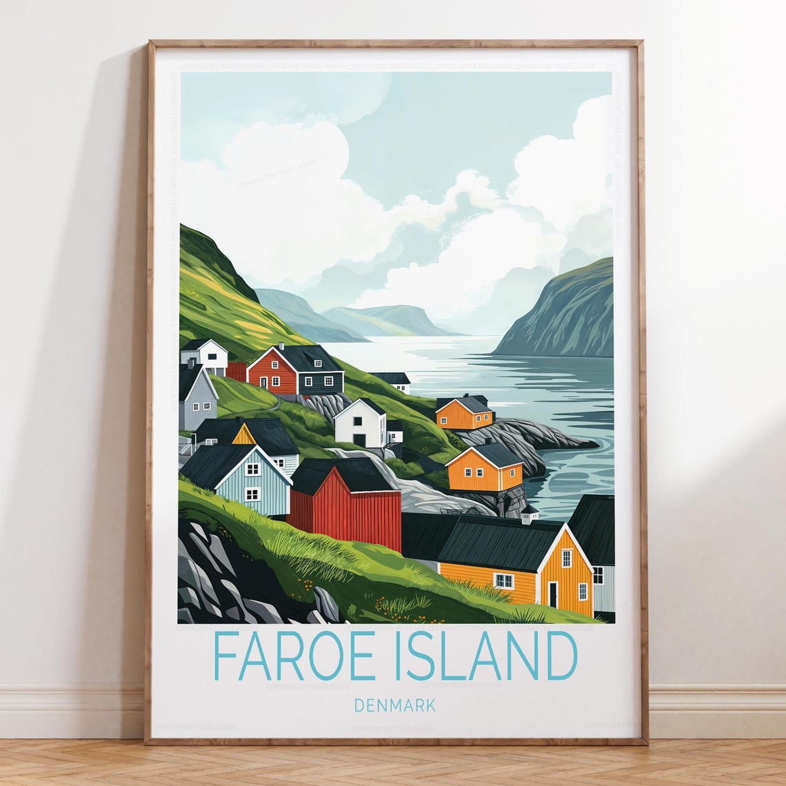 Miluva Faroe Island Denmark Travel Poster, Denmark Travel Print, Faroe ...