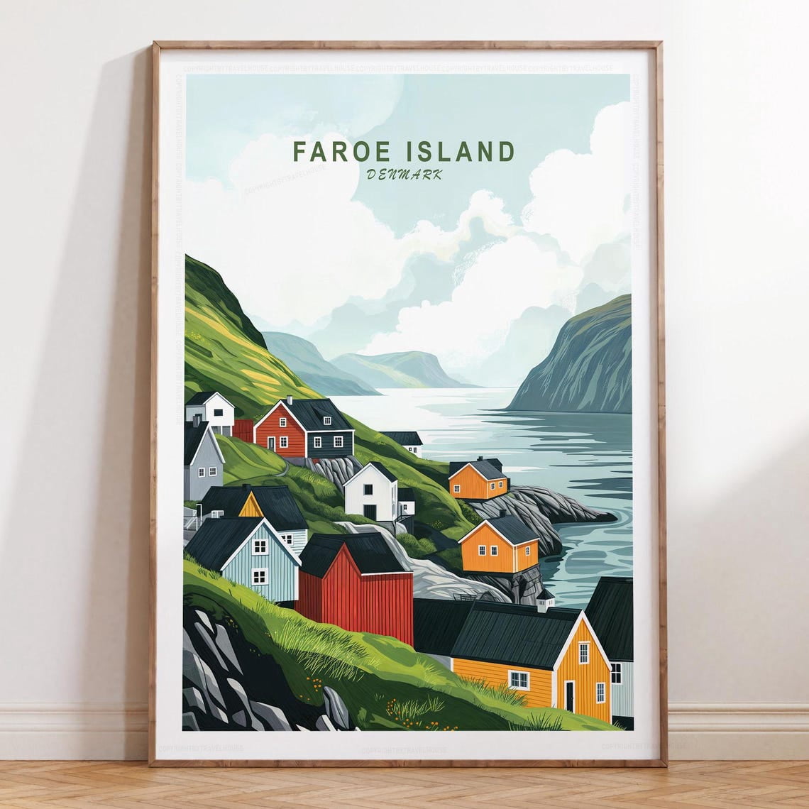 Miluva Faroe Island Travel Print, Denmark Travel Poster, Faroe Island ...