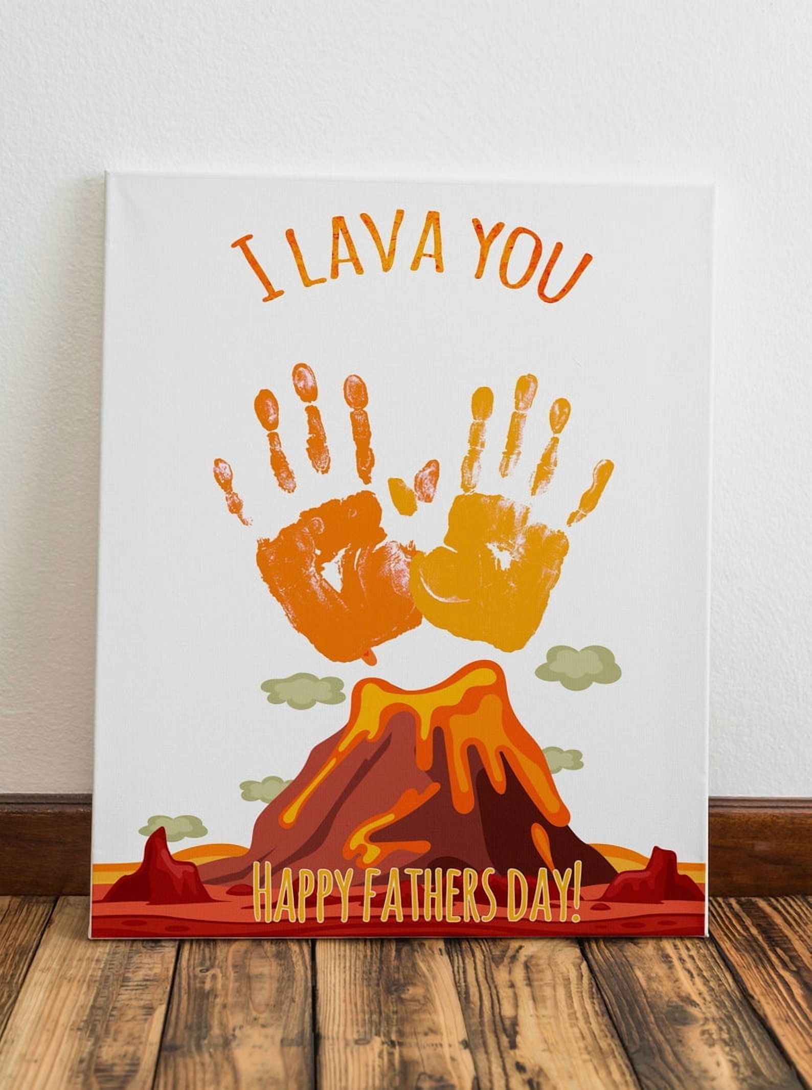 Miluva Father S Day Gift, Kids Gift To Dad, Handprints, I Lava You ...