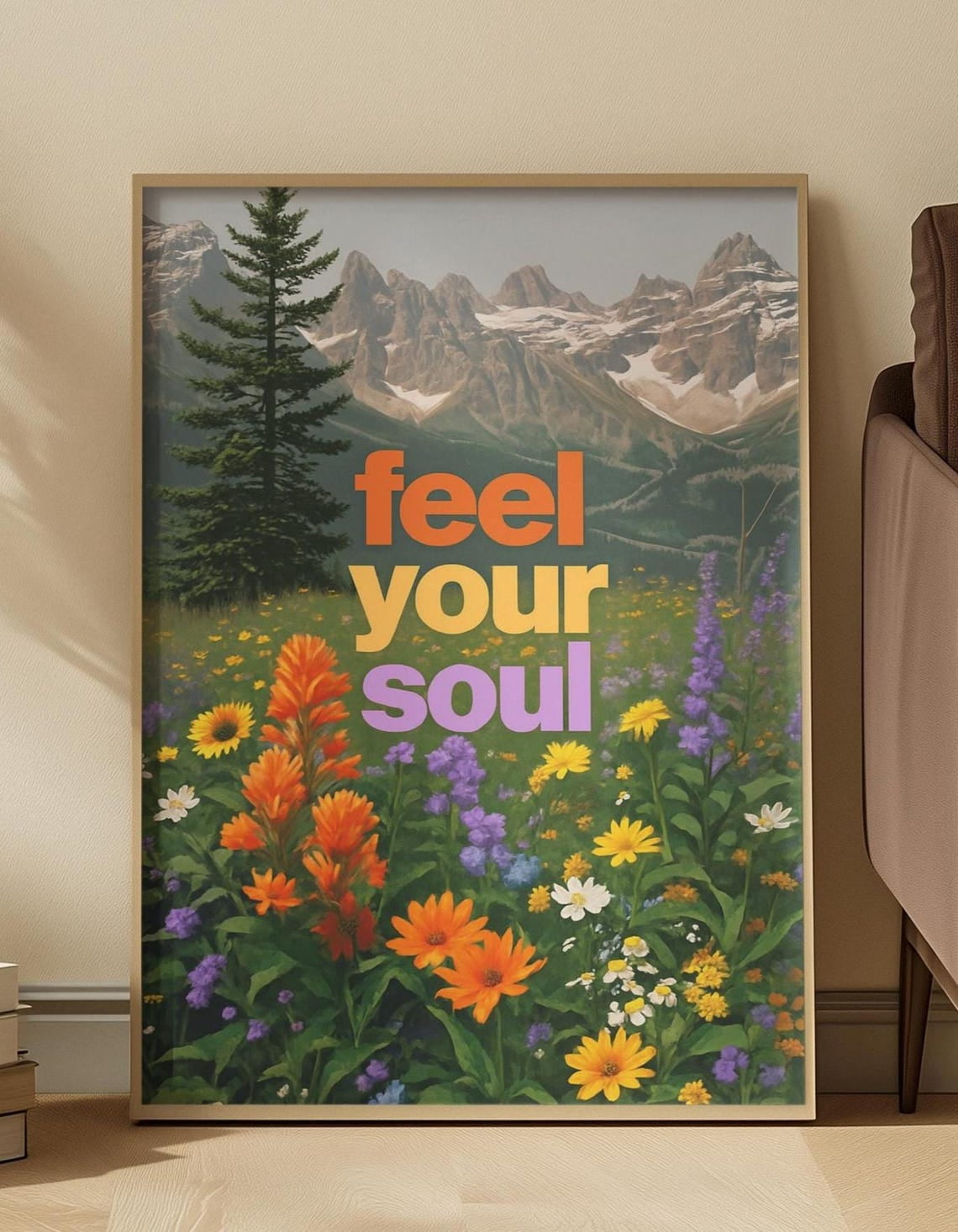 Miluva Feel Your Soul Wall Art Inspirational Quote Poster With ...