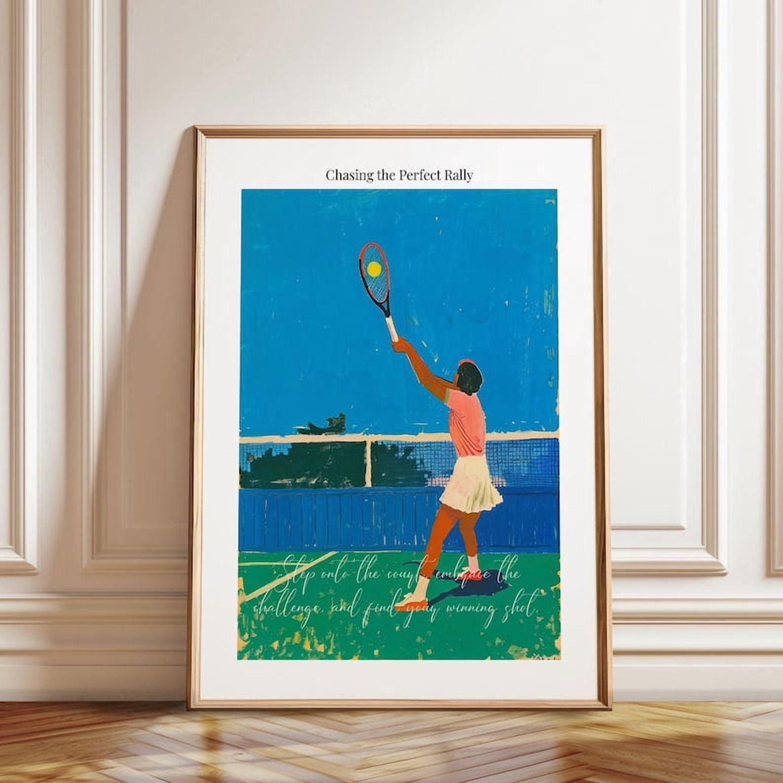 Miluva Female Tennis Player Abstract Art Print Bold Athletic Wall Decor ...