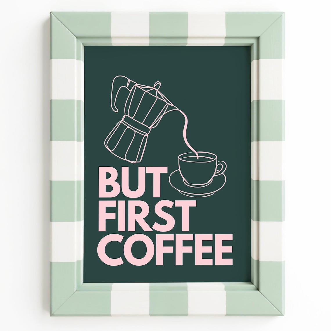 Miluva But First Coffee Print, Espresso Percolator Poster, Trendy ...