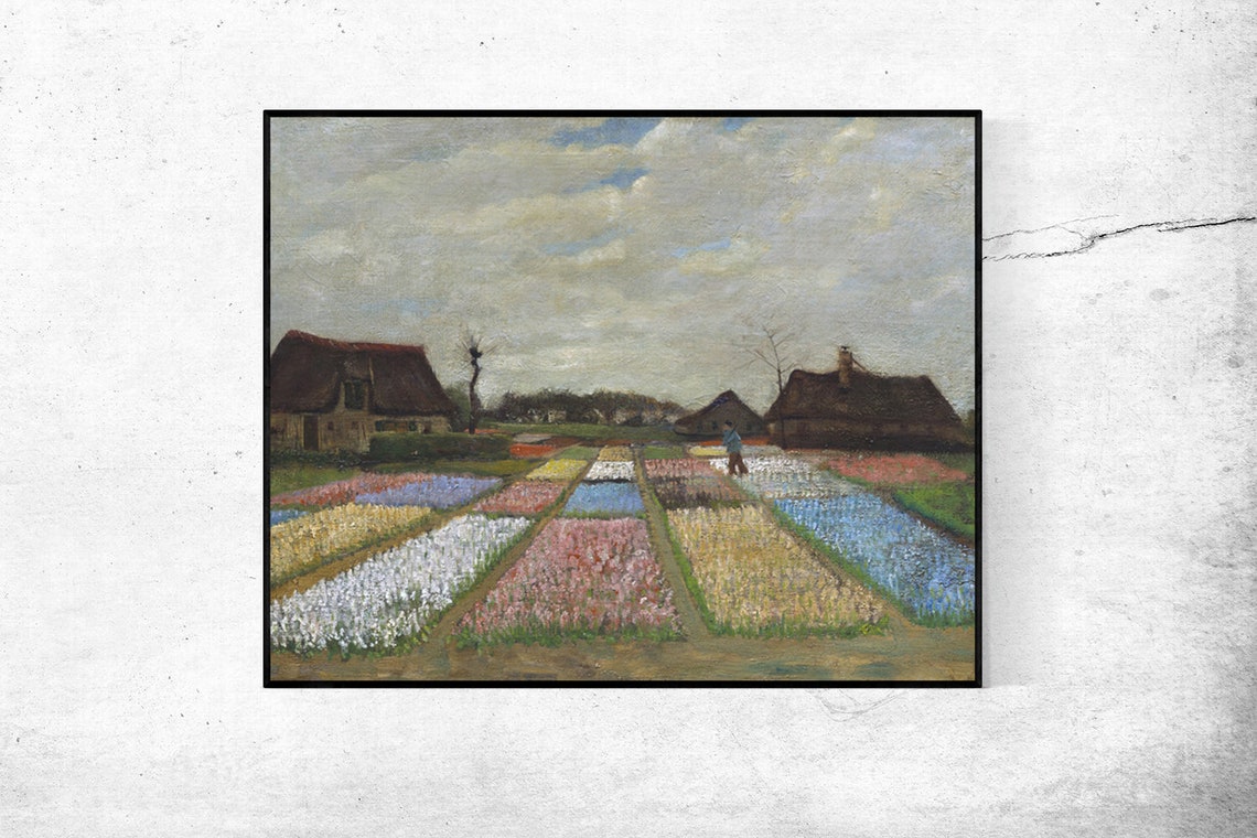 Miluva Flower Beds In Holland-Vincent Van Gogh,Home Decor,Realism,Post ...