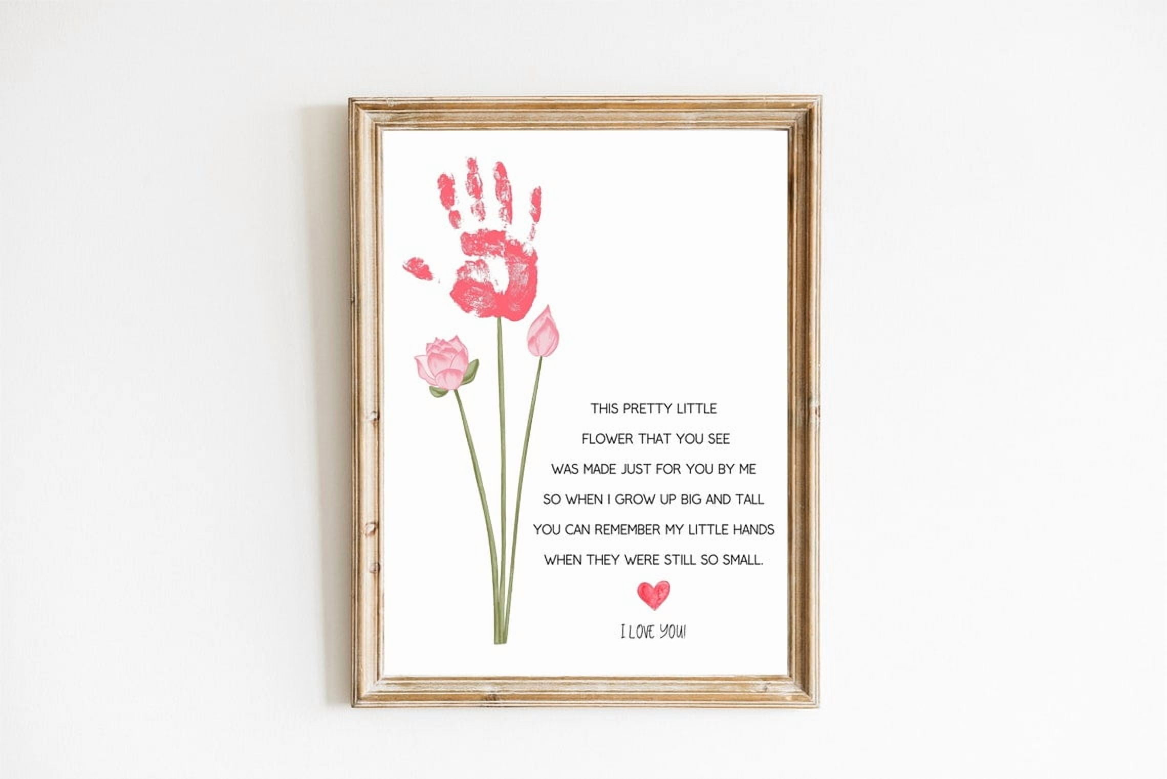 Miluva Flower Handprint Art, Handprint Art Printable, Mothers Day ...