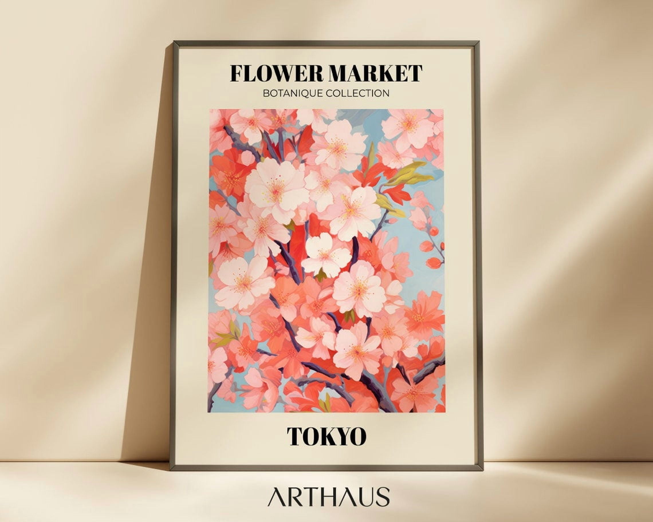 Miluva Flower Market Tokyo Print Japan Floral Print Flower Market ...