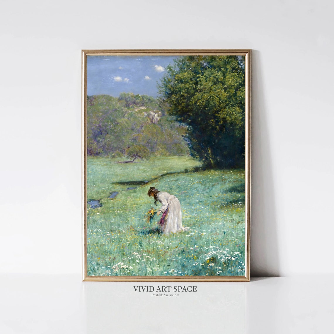 Miluva Forest Meadow Vintage Art Print Rustic Country Spring ...