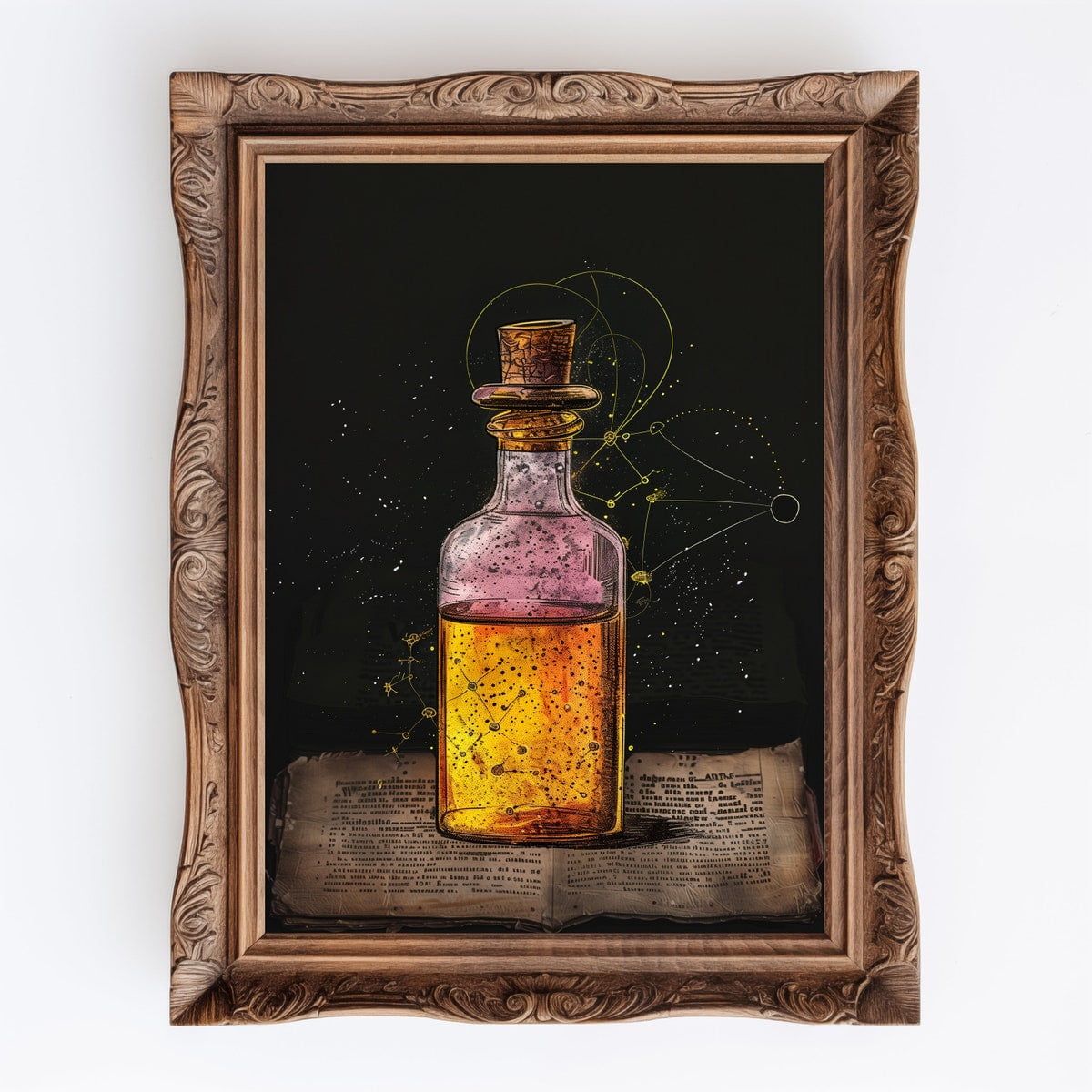 Miluva Fortune potion halloween alchemy poster – Whimsigoth potion ...