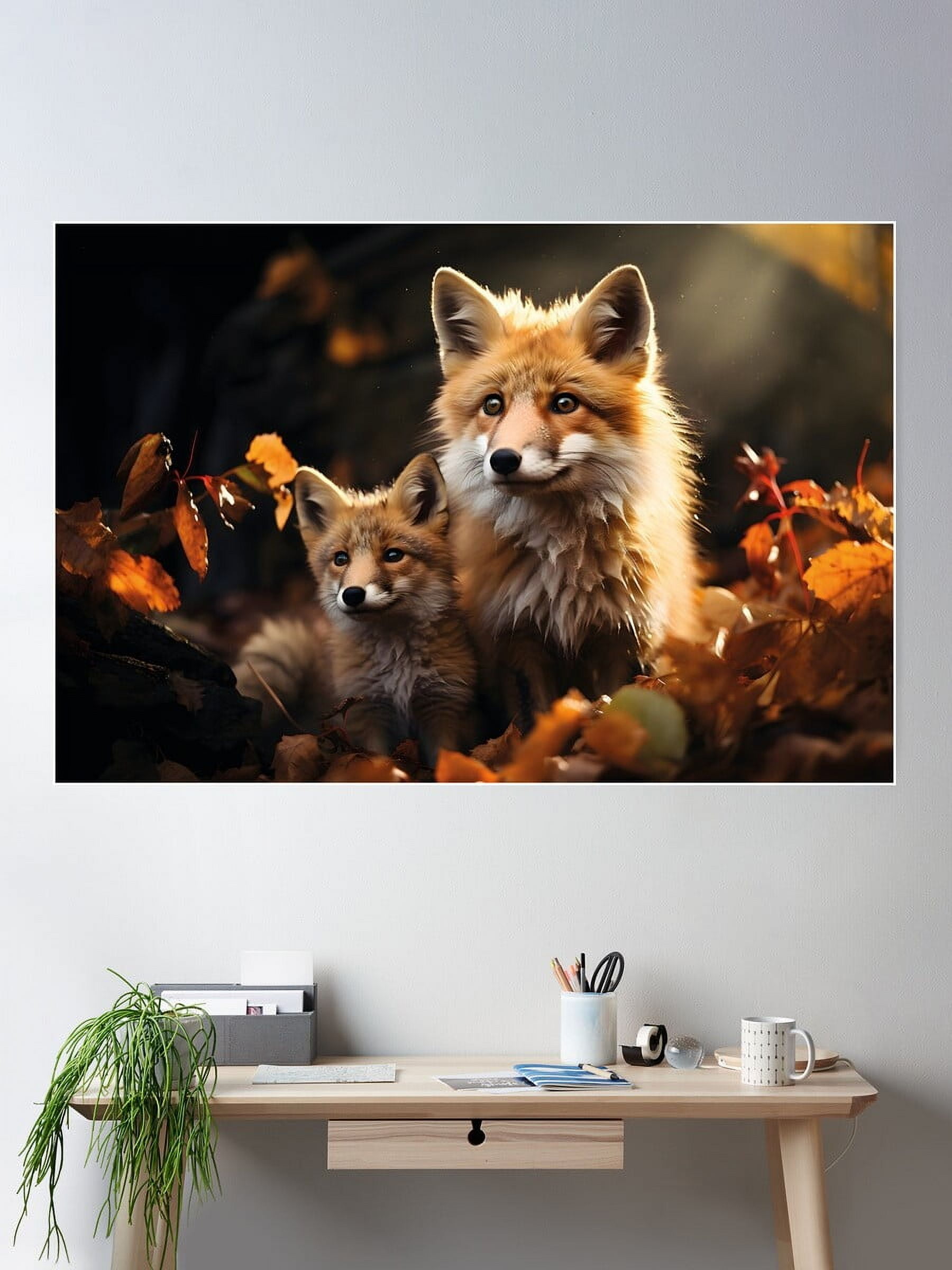 Miluva Fox - Poster - Wall Art - Office - Living Room - Bedroom ...