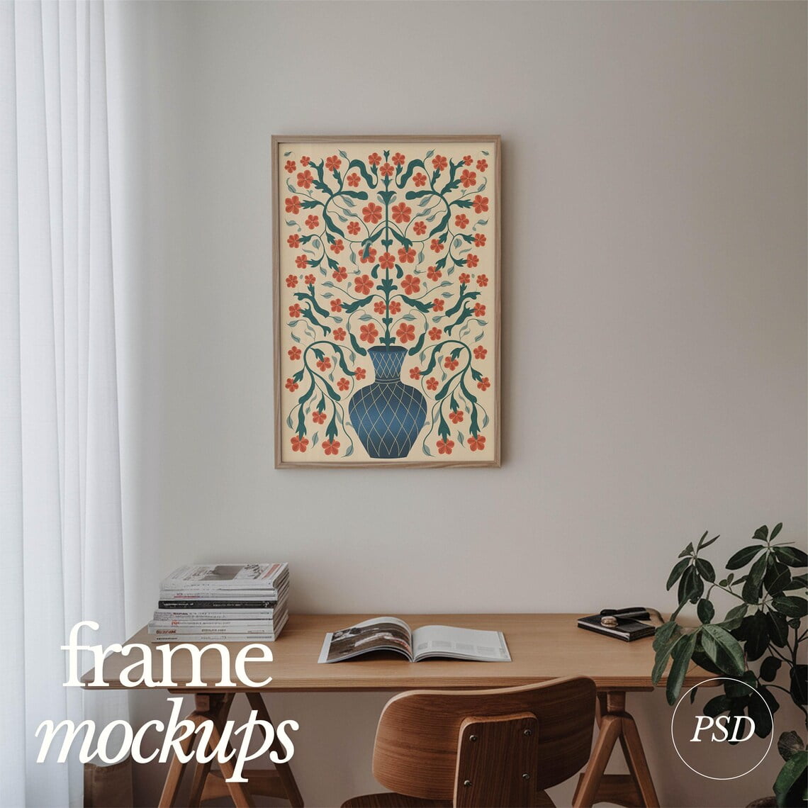 Miluva Frame Mockup, Wall Art Mockup, Vertical Mockup Wall Art ...