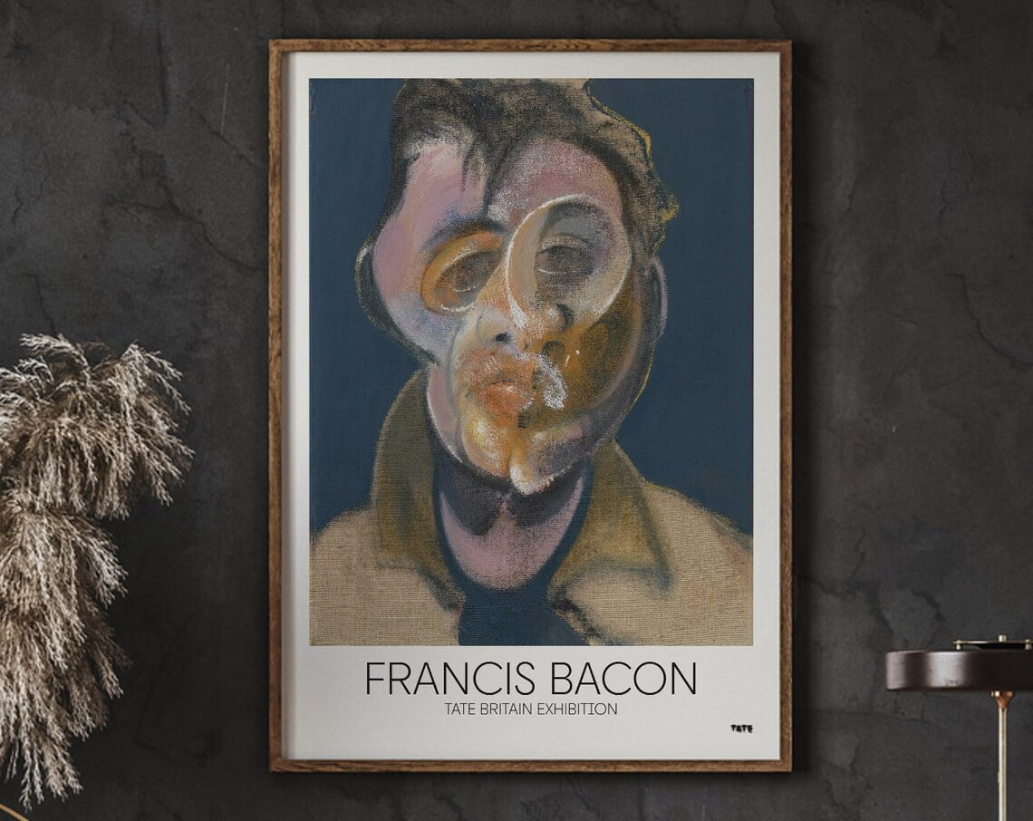 Miluva Francis Bacon Exhibition Poster, Self-Portrait, Surrealist Art ...