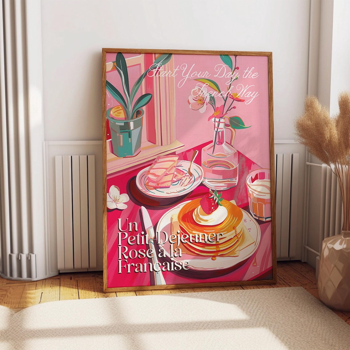 Miluva French Breakfast Art Poster - Parisian Morning Cafe Art Wall ...