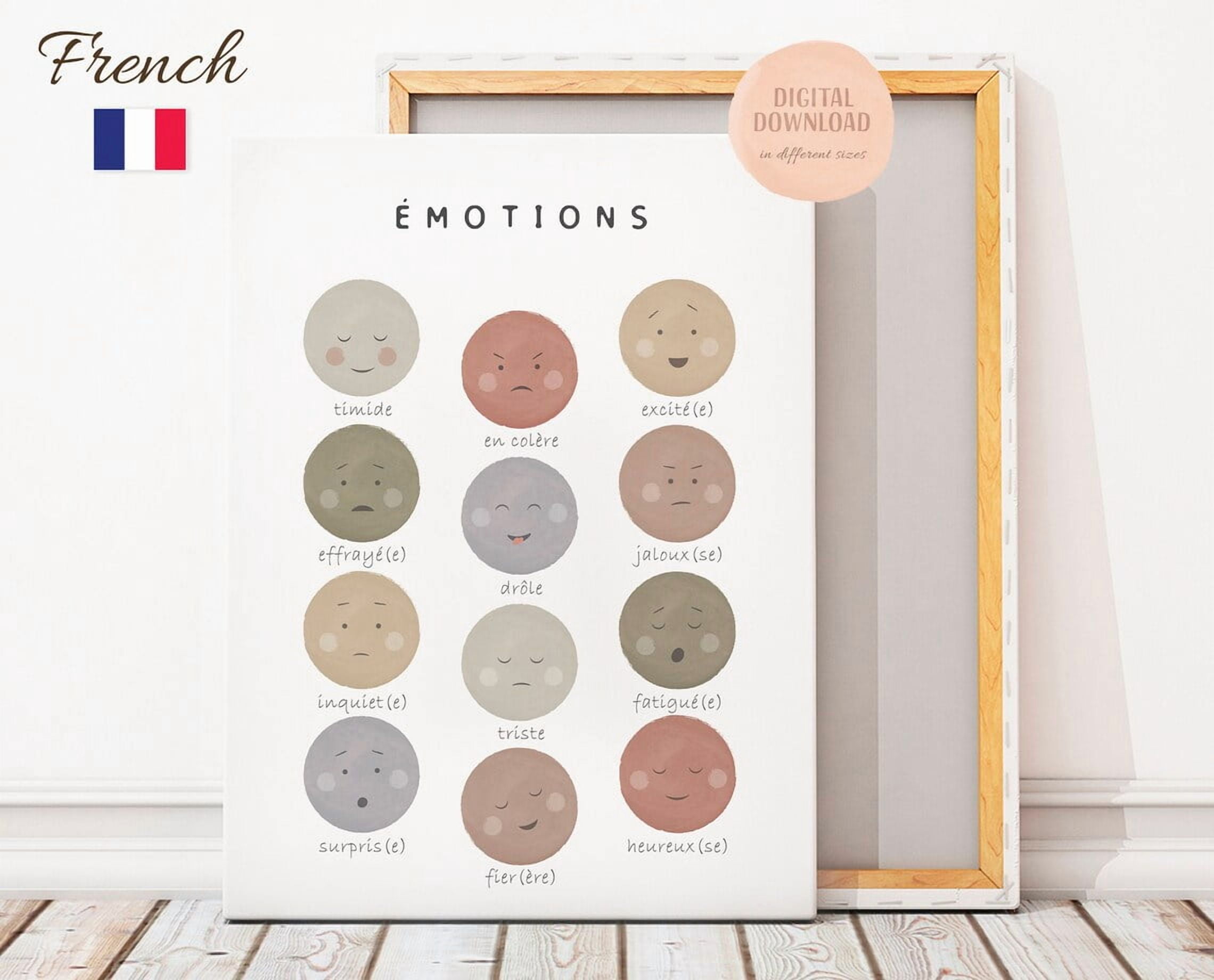Miluva French Educational Poster, French Classroom Printables, Playroom ...