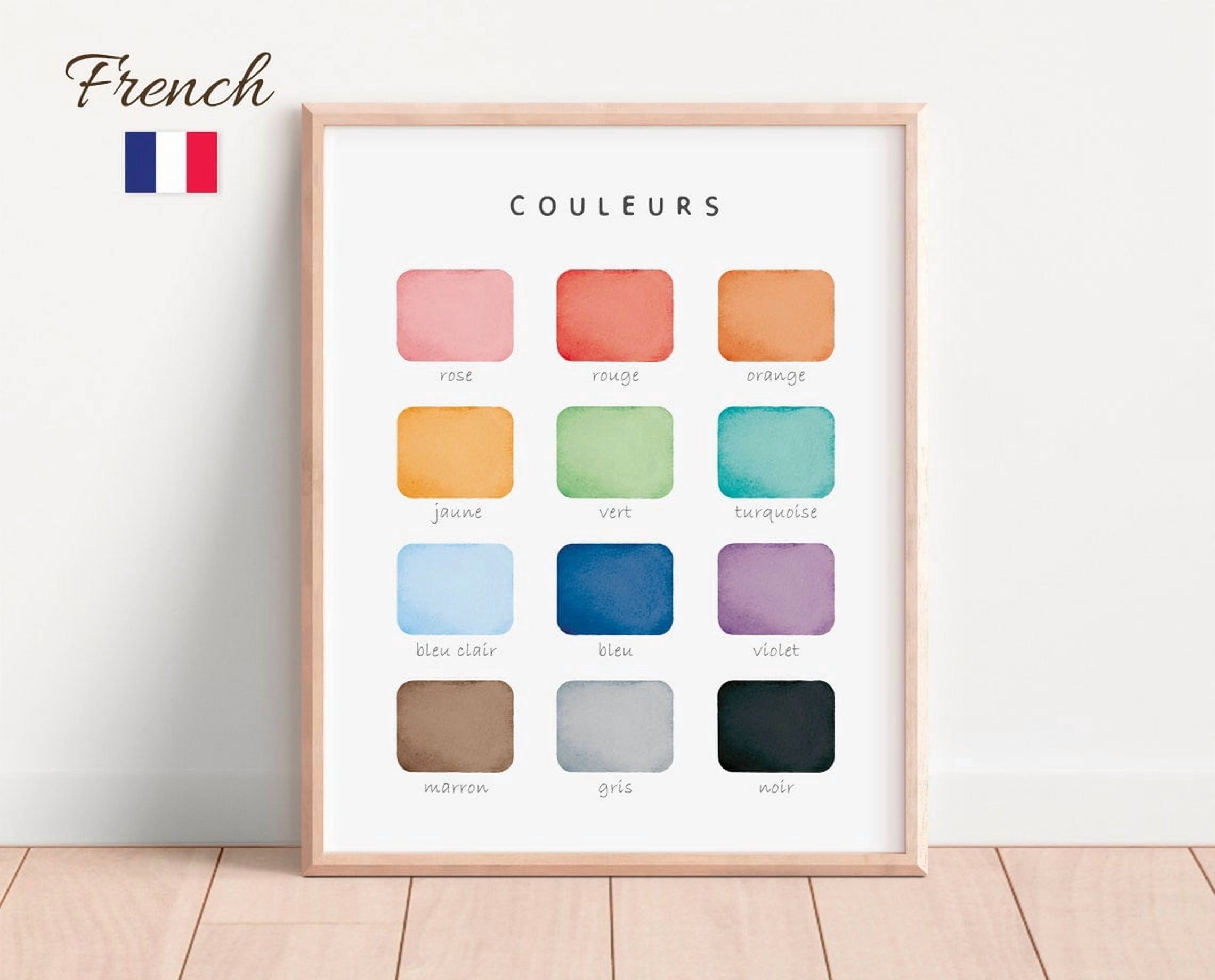 Miluva French Educational Poster, French Classroom Printables, Shapes ...