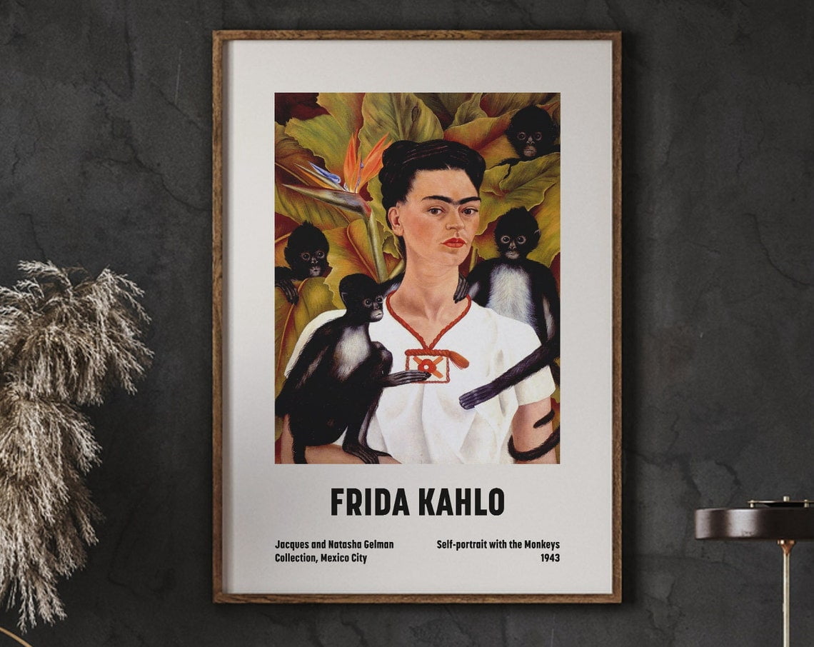 Miluva Frida Kahlo, Self Portrait With The Monkeys - 1943, Feminist ...