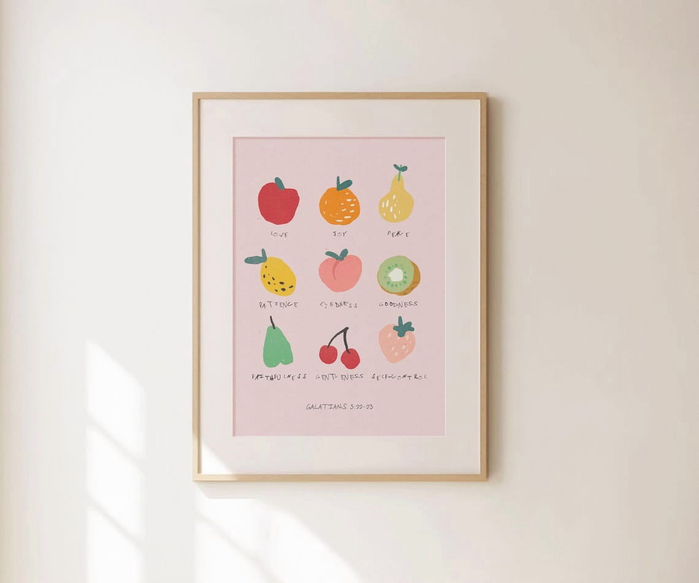 Miluva Fruit Of The Spirit Print - Christian Wall Art - Minimalist ...