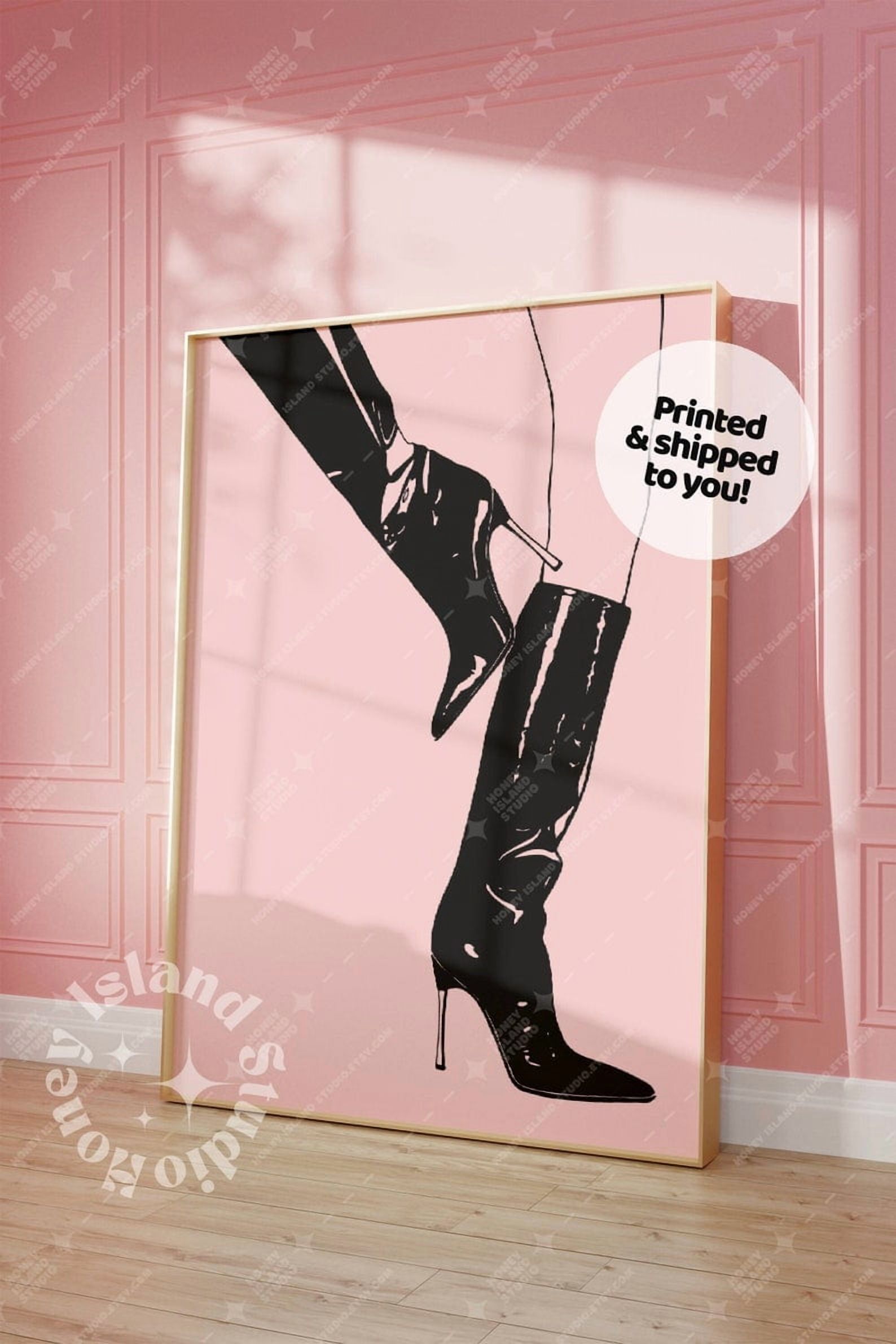 Miluva Funky Poster Print, High Heels Print, Retro Vintage Aesthetic ...