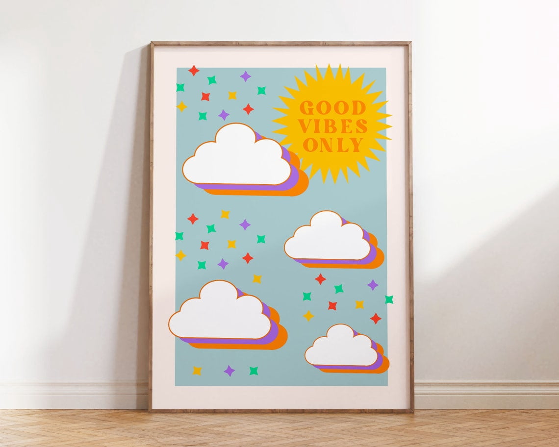 Miluva Funky Quote Wall Art, Y2K 90S Aesthetic Print, 2000S Preppy Room ...