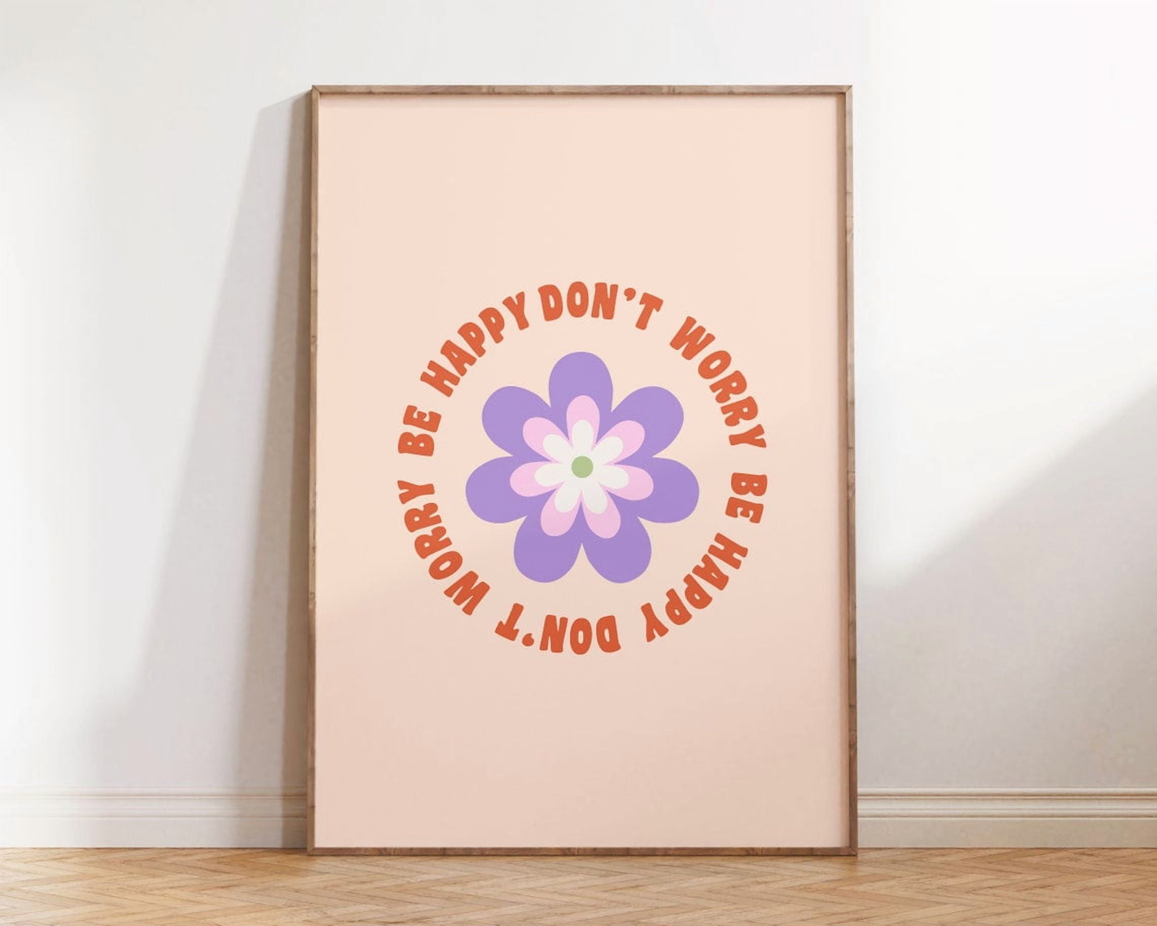Miluva Funky Retro Wall Art, 60S 70S Aesthetic Print, Affirmation Quote ...