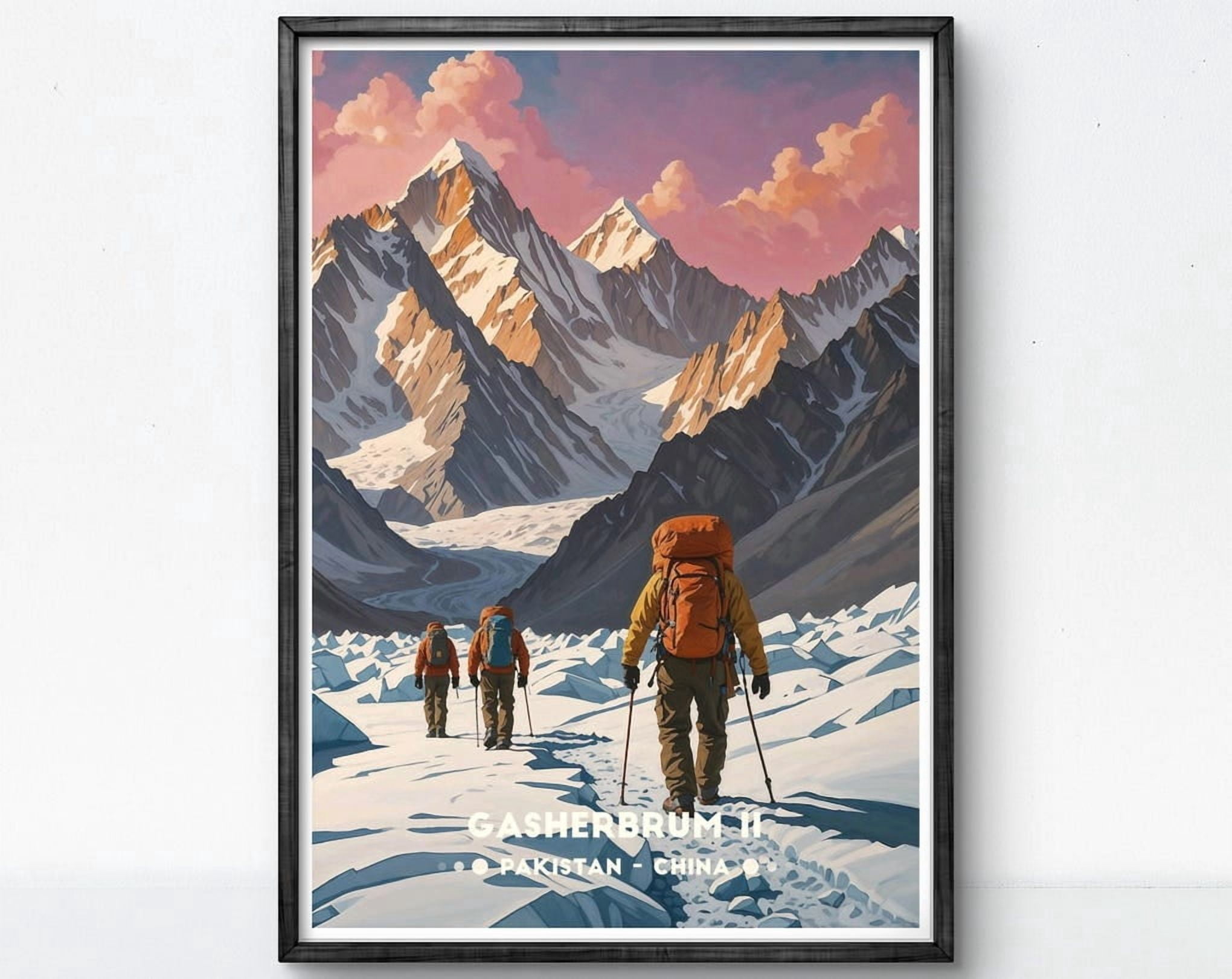 Miluva Gasherbrum Ii Poster Stunning Mountain Art Print, Perfect For ...