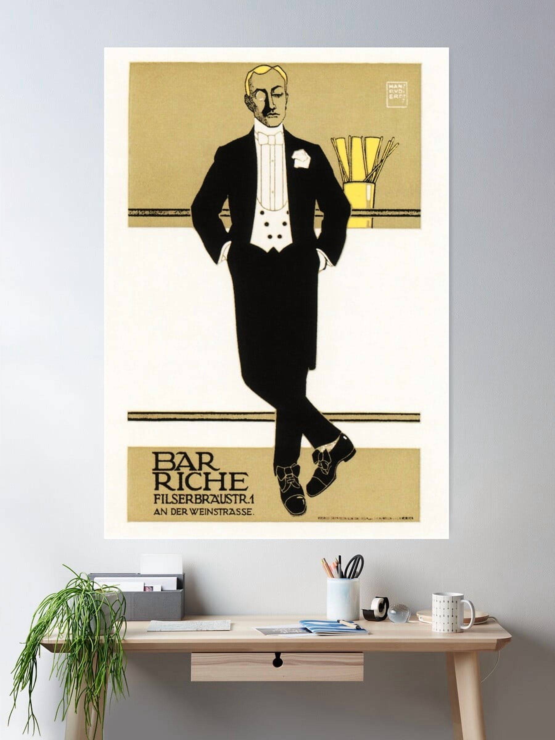 Miluva Gentleman Bar Riche Lithograph Art Deco By Hans Rudi Erdt 1907 ...