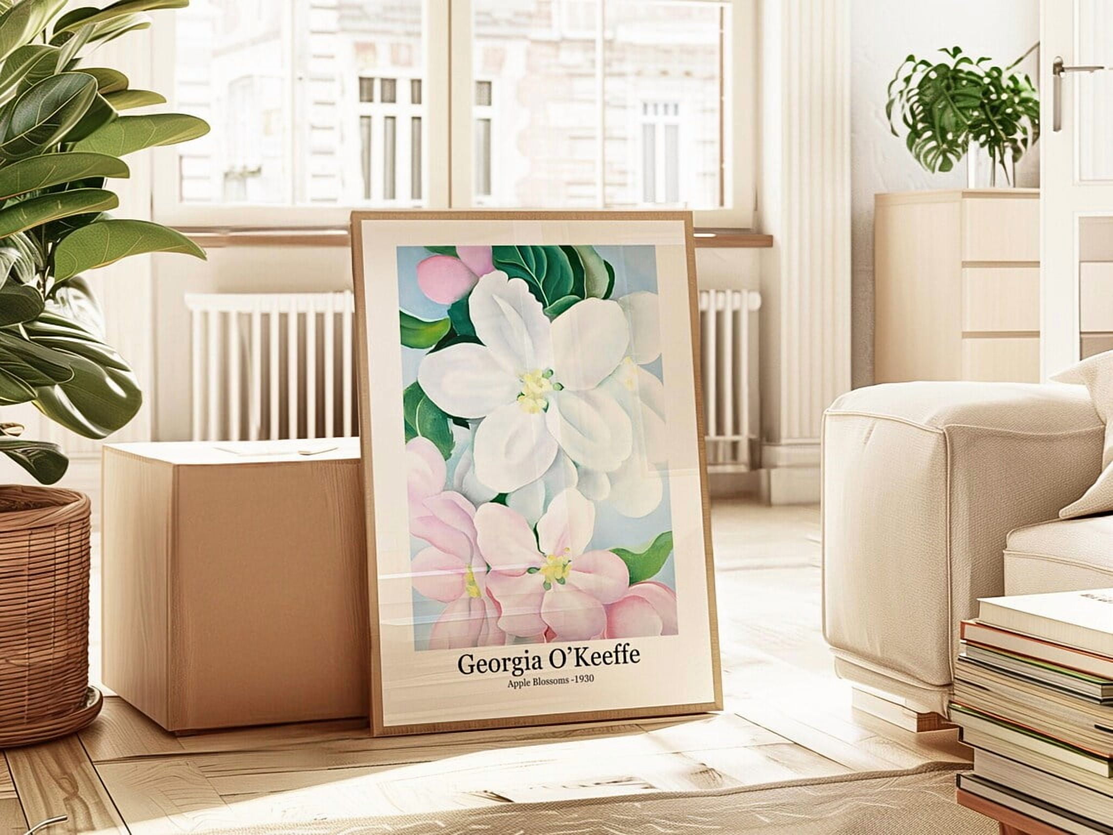 Miluva Georgia O Keeffe Exhibition Poster, Apple Blossom 1930, Flower ...
