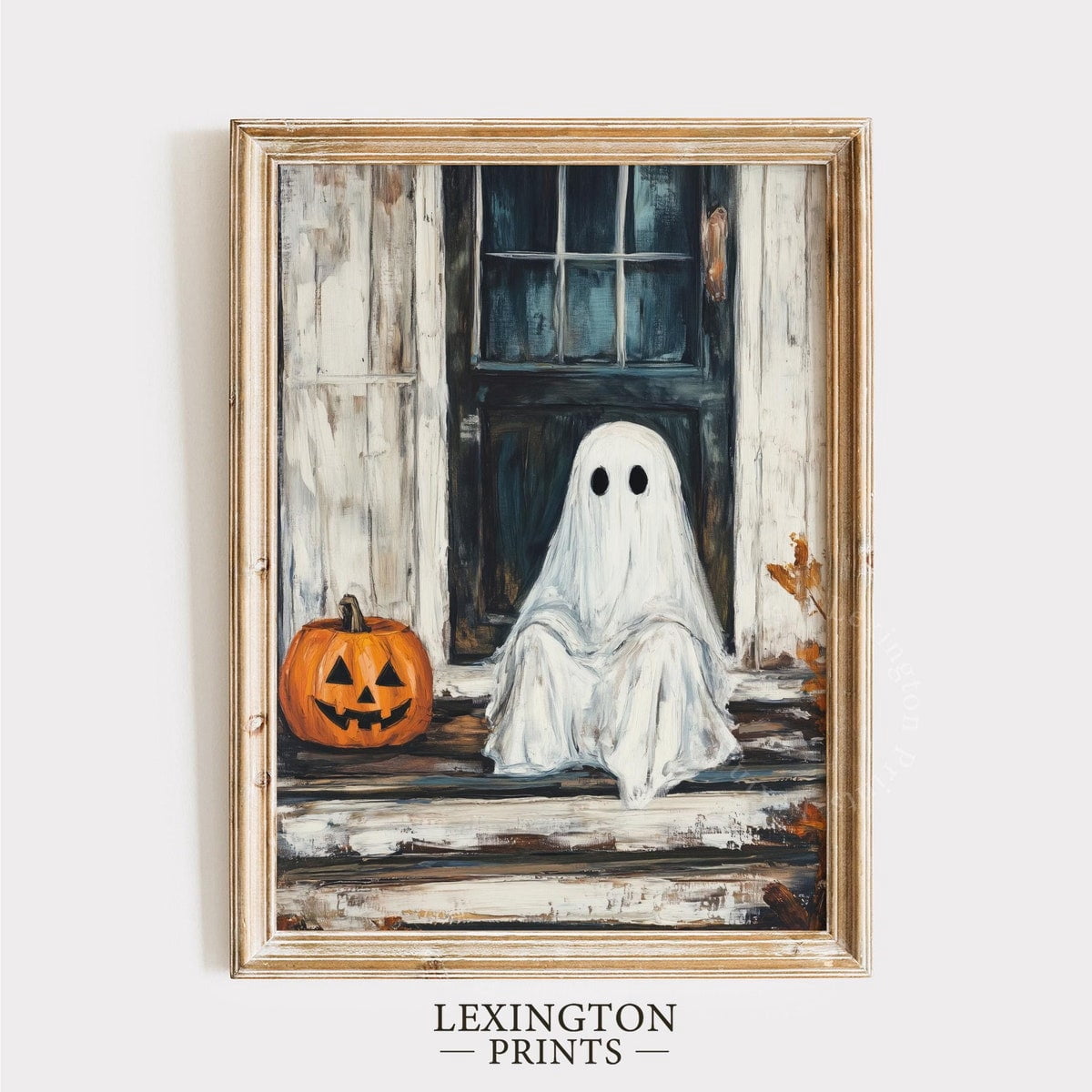 Miluva Ghost jack o lantern halloween wall art – Cute ghost wall art ...