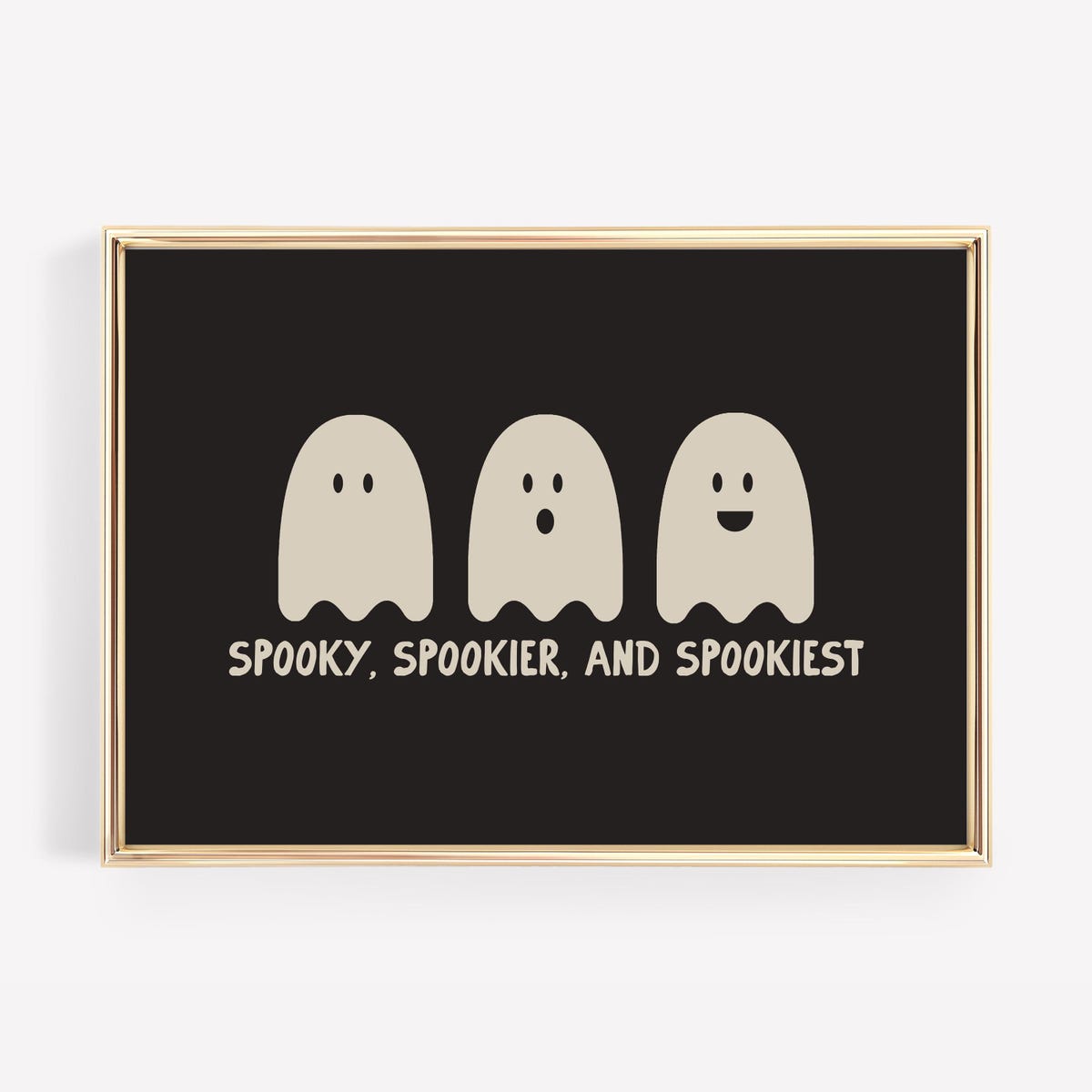 Miluva Ghost wall art cute halloween print horizontal halloween wall ...
