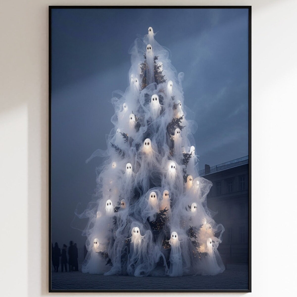 Miluva Ghosts on a christmas tree print – Halloween art poster – Spooky ...