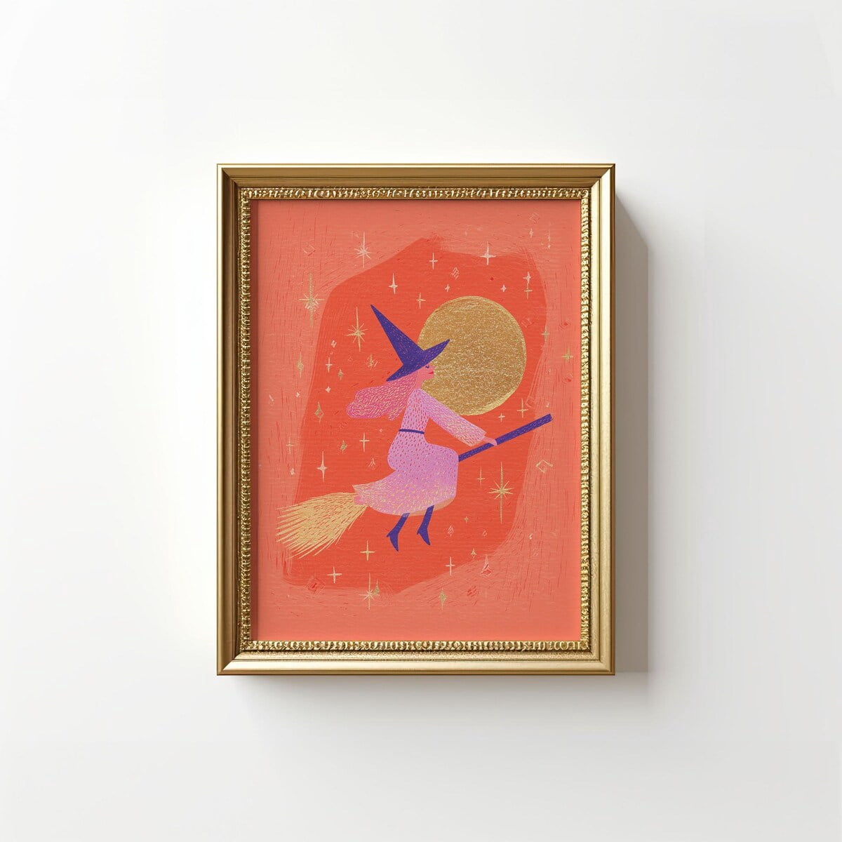 Miluva Girly witch halloween poster barbiecore halloween print ...