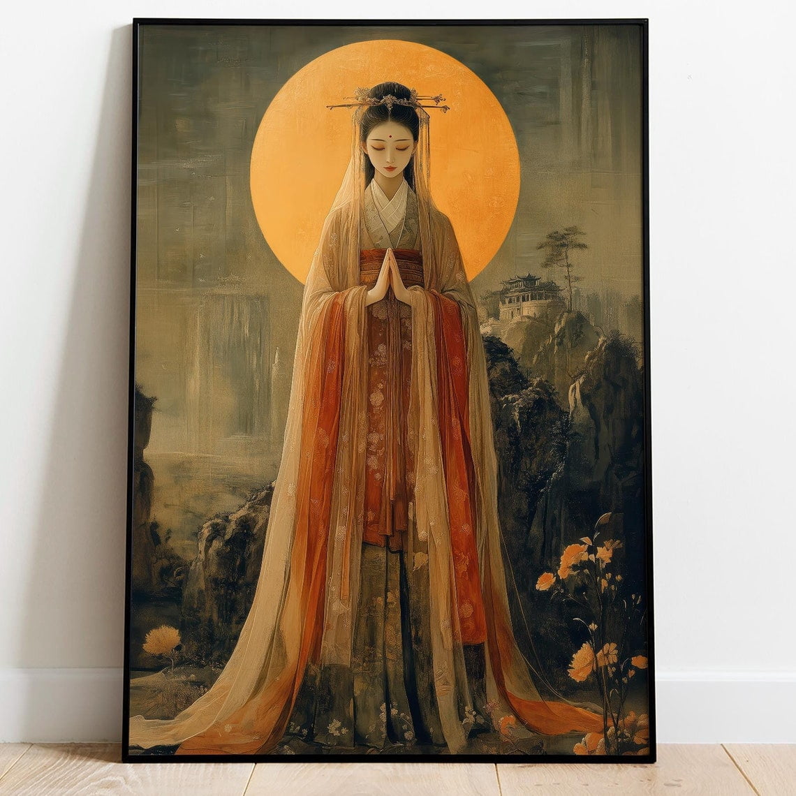 Miluva Goddess Amaterasu Wall Art, Japanese Goddess Of The Sun ...