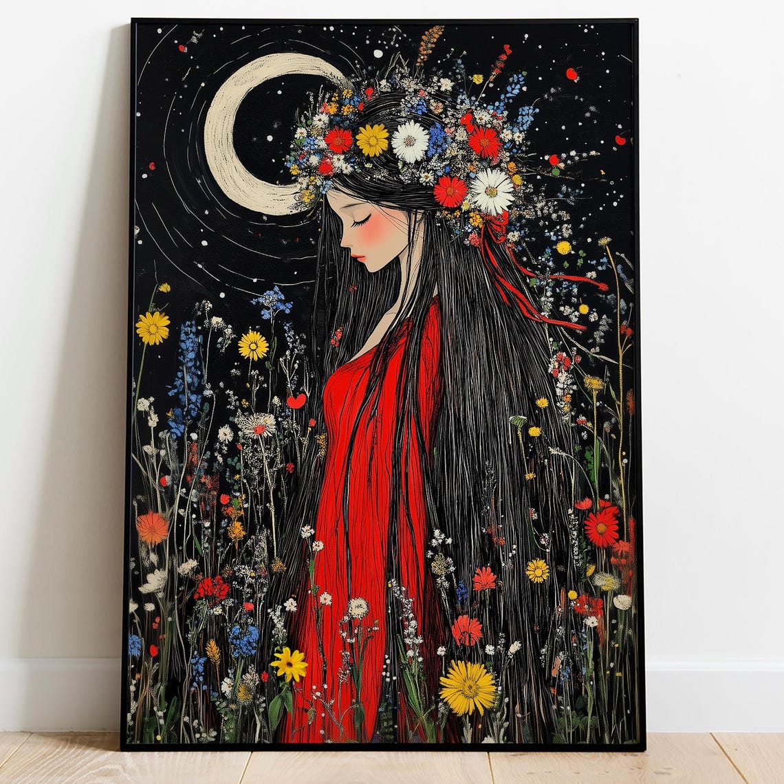 Miluva Goddess Ostara Wall Art Nouveau, Germanic Goddess Of Fertility ...