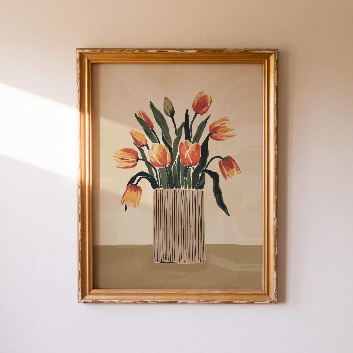 Miluva Gold Frame Mockup, 3:4 Frame Mockup, Wall Art Mockup, Minimalist ...