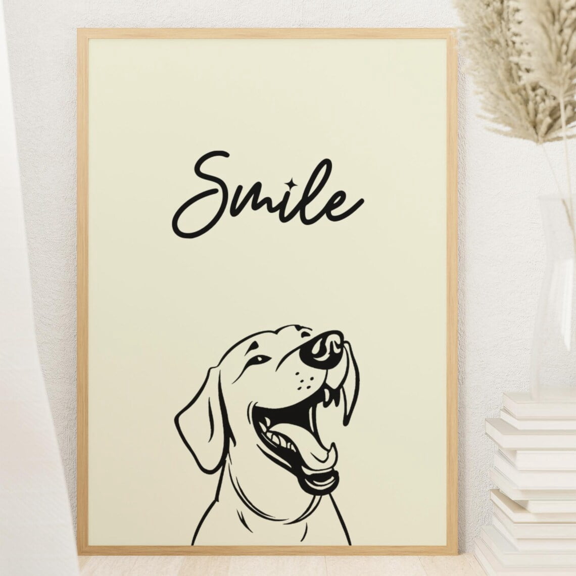 Miluva Golden Retriever Smile Poster Motivational Dog Wall Art Pet ...