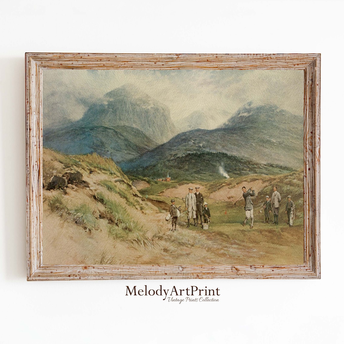 Miluva Golf Vintage Landscape Wall Art Golf Gifts For Men Downloadable ...