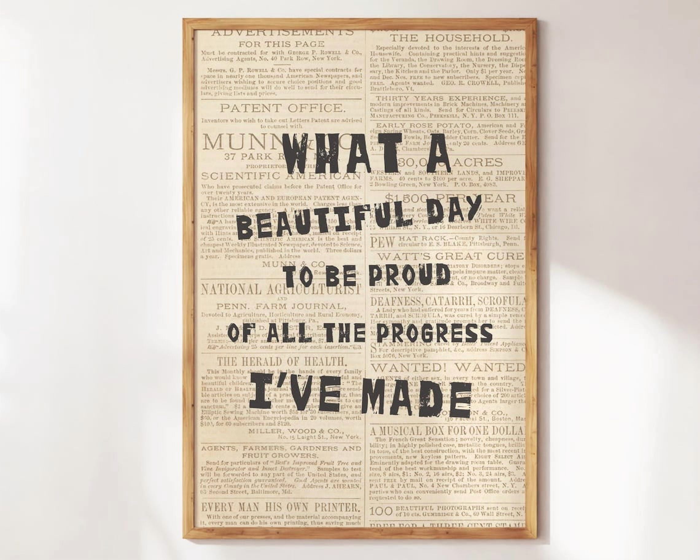 Miluva A Good Day To Celebrate Progress - Motivational Wall Art, Self ...
