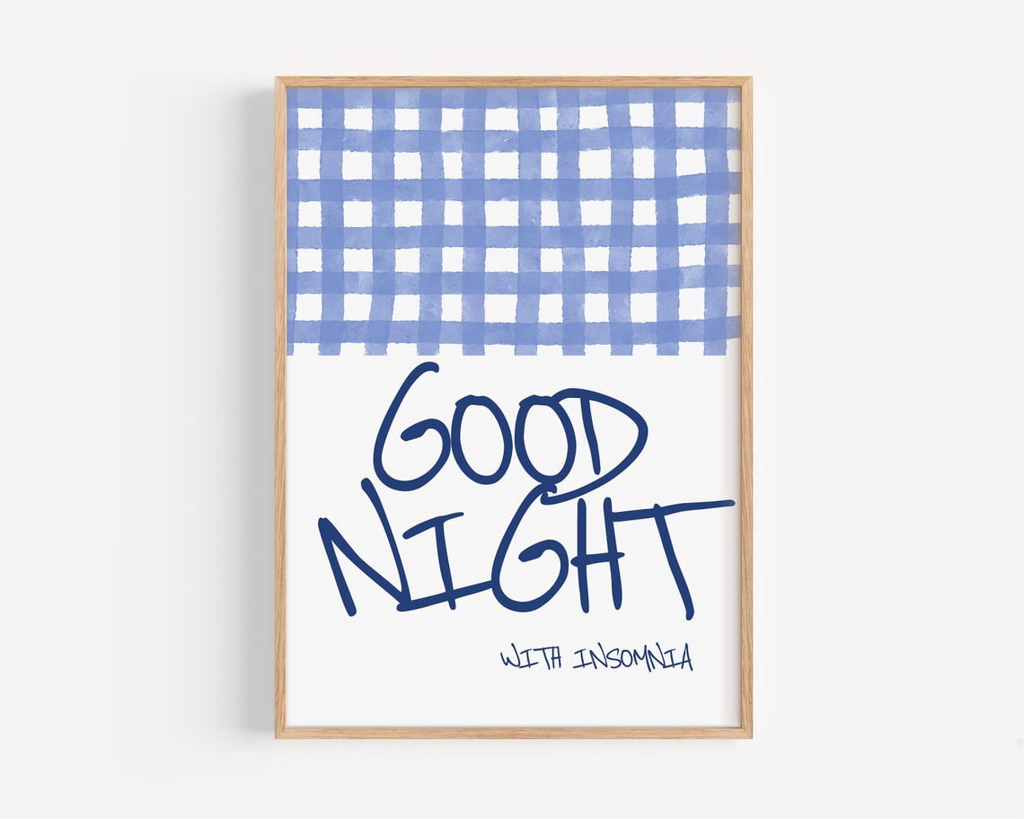Miluva Good Night Wall Art - Printable Gift For Insomniacs - Modern ...
