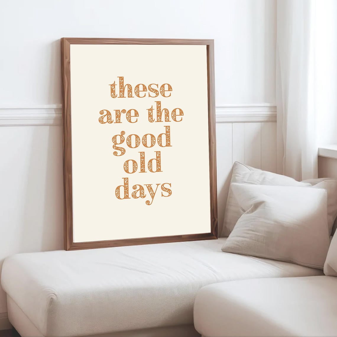 Miluva These Are The Good Old Days Poster Subtle Office Decor Retro Home Wall Art Positive Quote ...