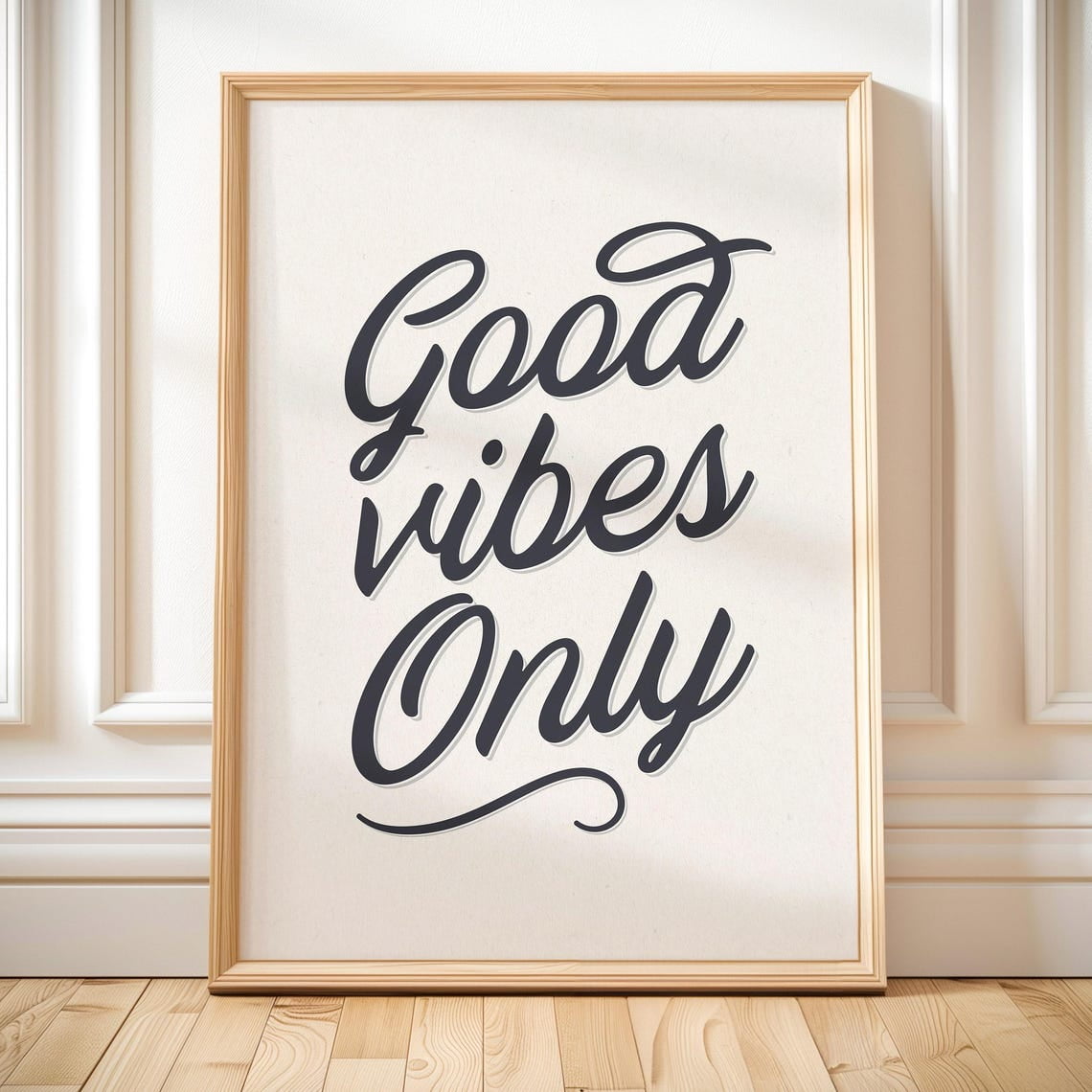 Miluva Good Vibes Only Print Positive Affirmation Quote Poster Preppy ...