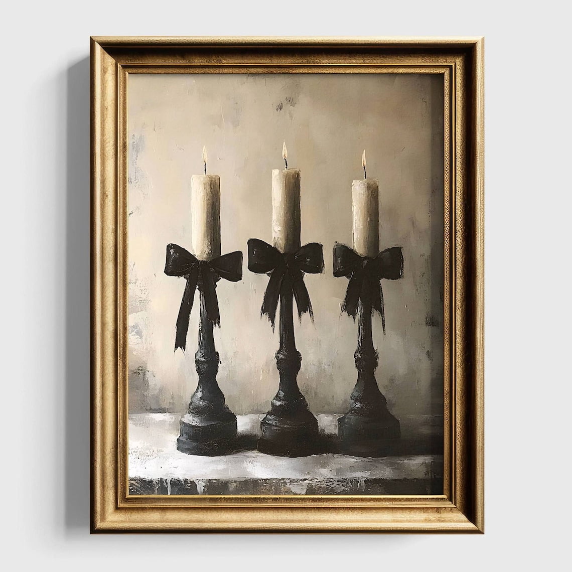 Miluva Gothic Candles Print Dark Coquette Decor Black Bow Printable ...