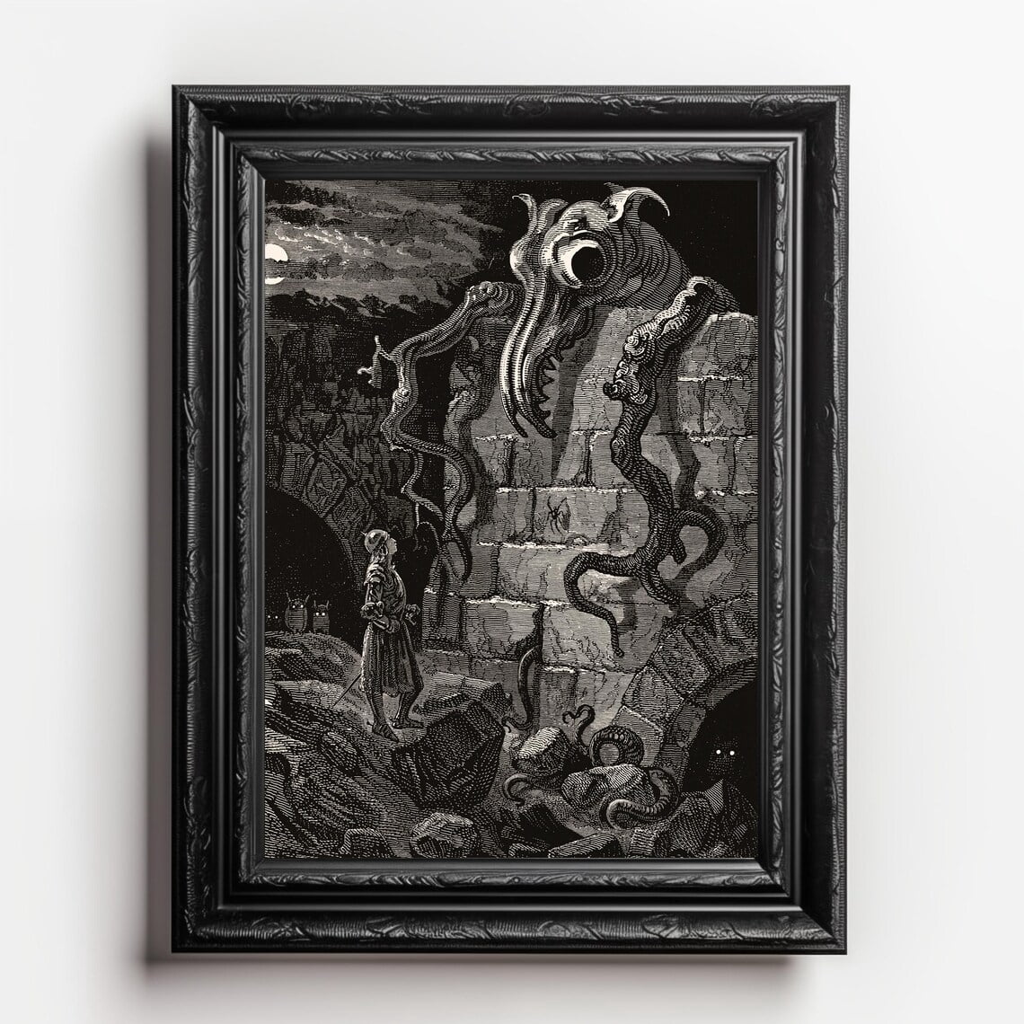 Miluva Gothic Fantasy Art Print - Gnarled Monster Illustration By ...