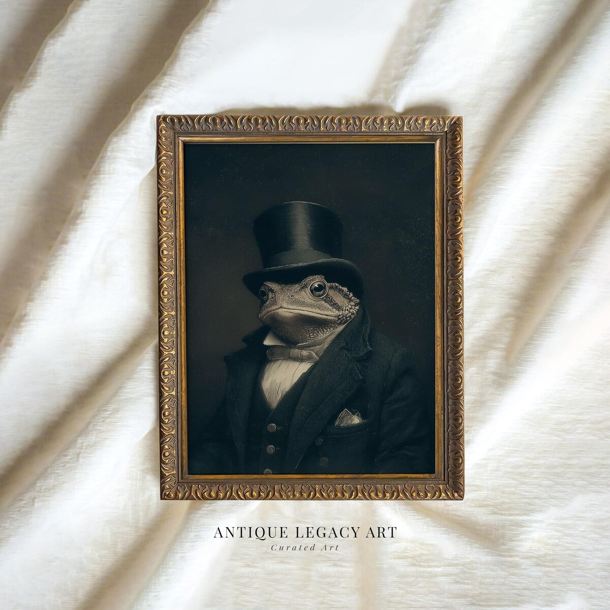 Miluva Gothic victorian frog portrait print – Vintage toad wall art ...