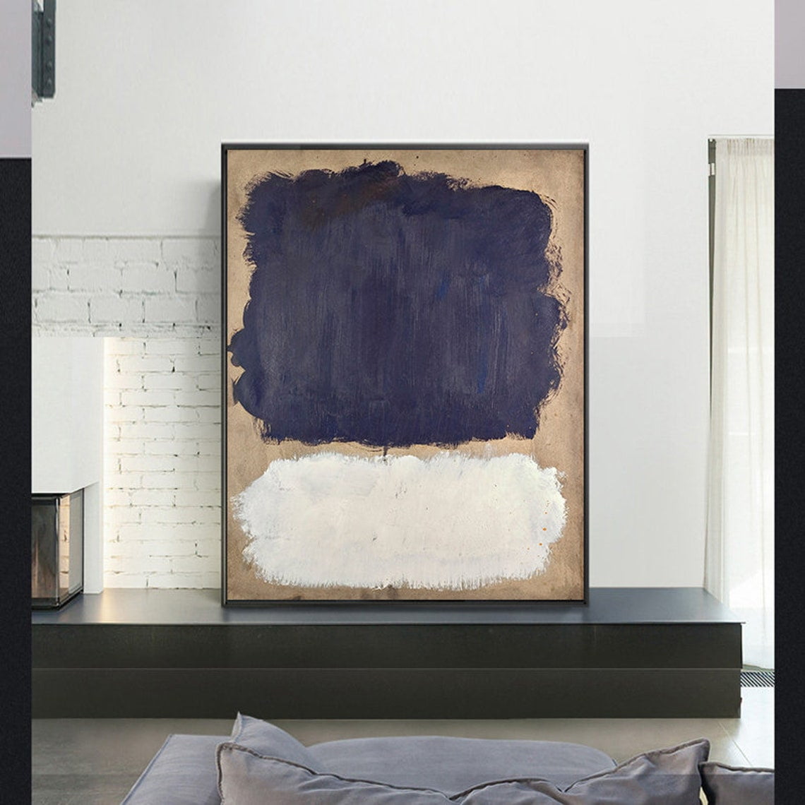 Miluva Gray, White, Purple-Mark Rothko,Rothko Art Poster,Home Office ...