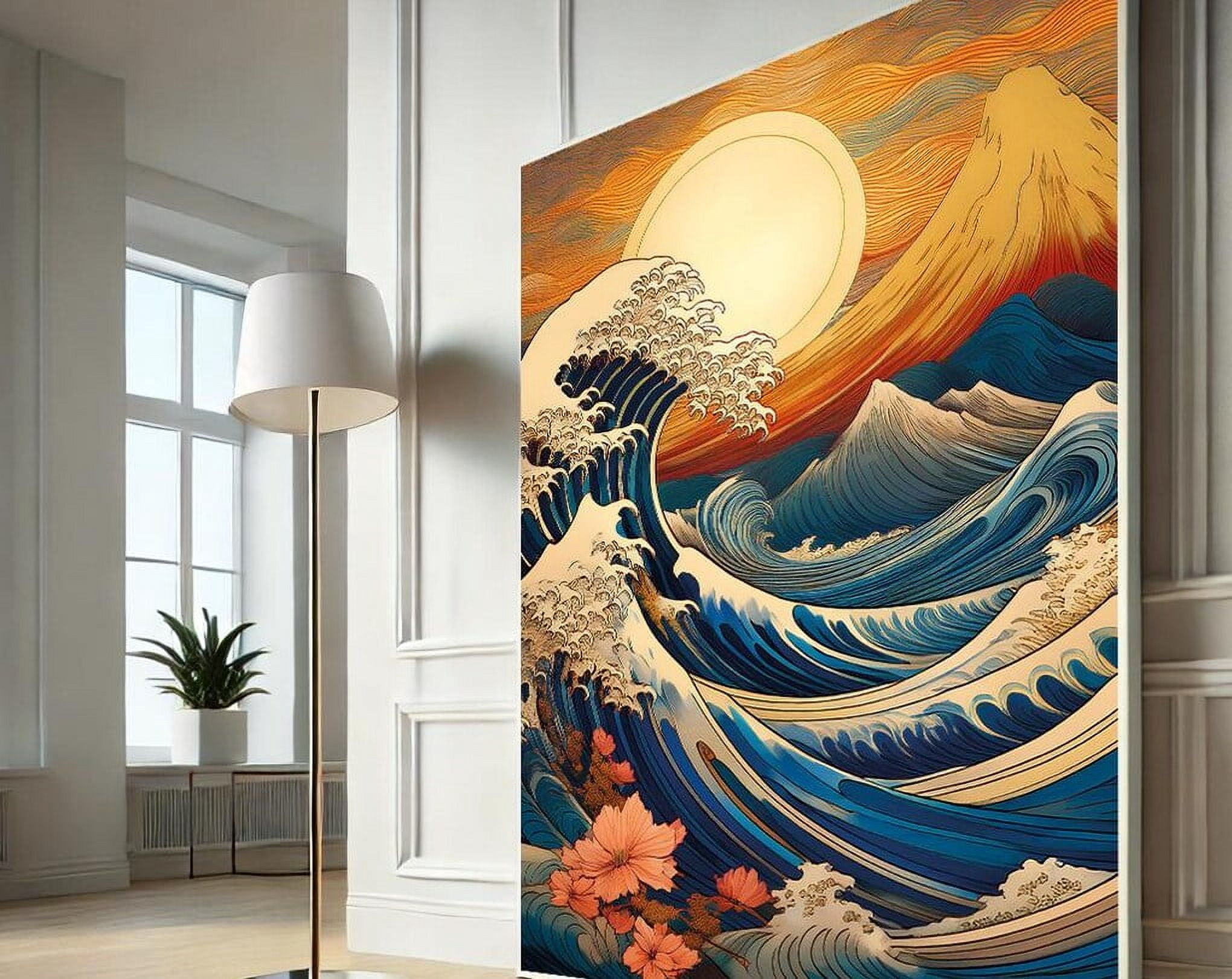Miluva The Great Wave Off Kanagawa Print - Hokusai Ocean Wall Art ...