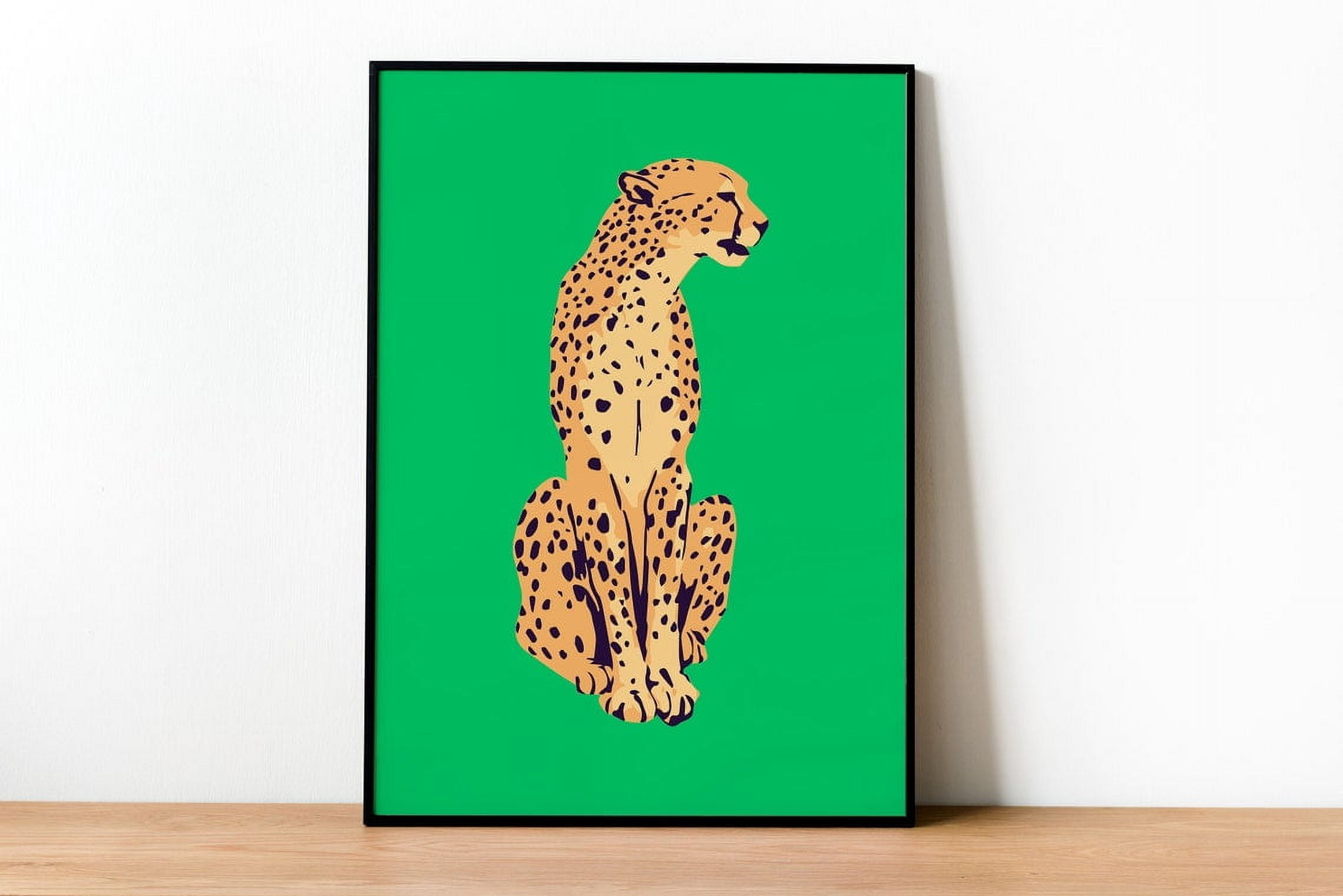 Miluva Green Cheetah Poster, Cheetah Print, Cheetah Art, Leopard Print ...