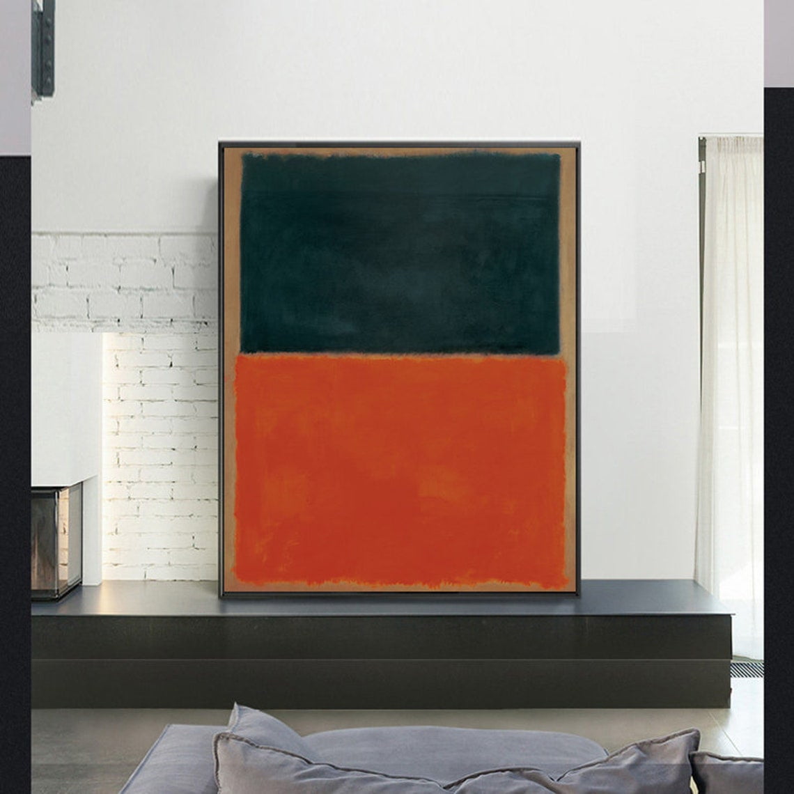 Miluva Green And Tangerine On Red-Mark Rothko,Rothko Art Poster, Office ...