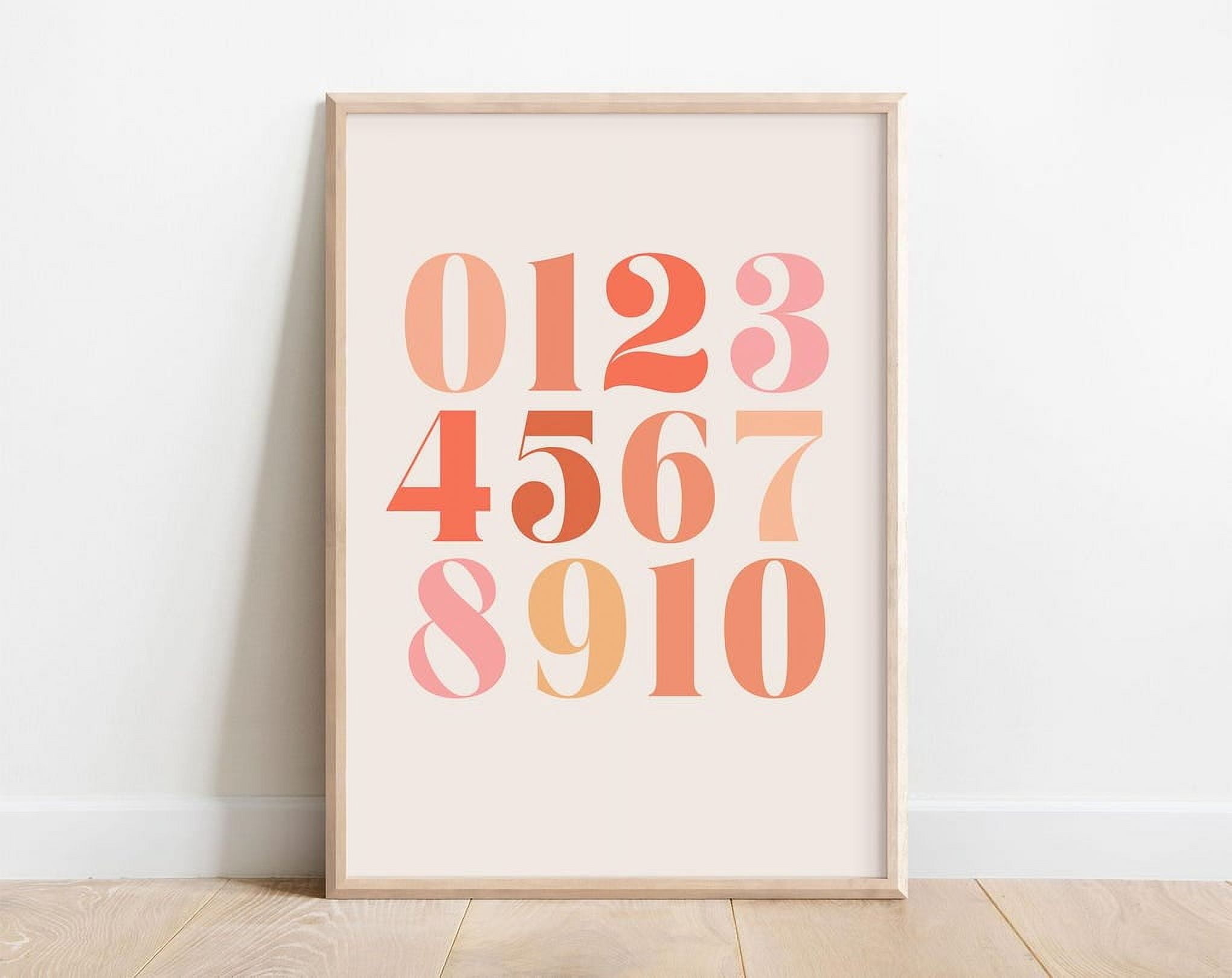Miluva Groovy Alphabet Print, Kids Wall Art, Boho Toddler Playroom ...